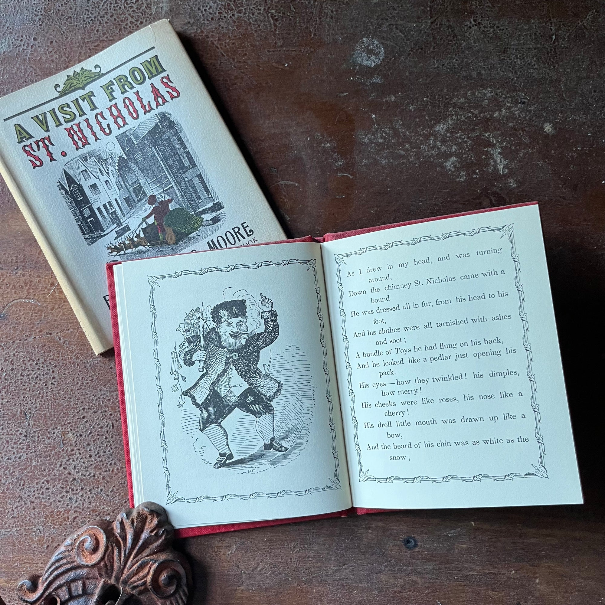 A Visit From St. Nicholas by Clement C. Moore 1971 - Log Cabin Vintage