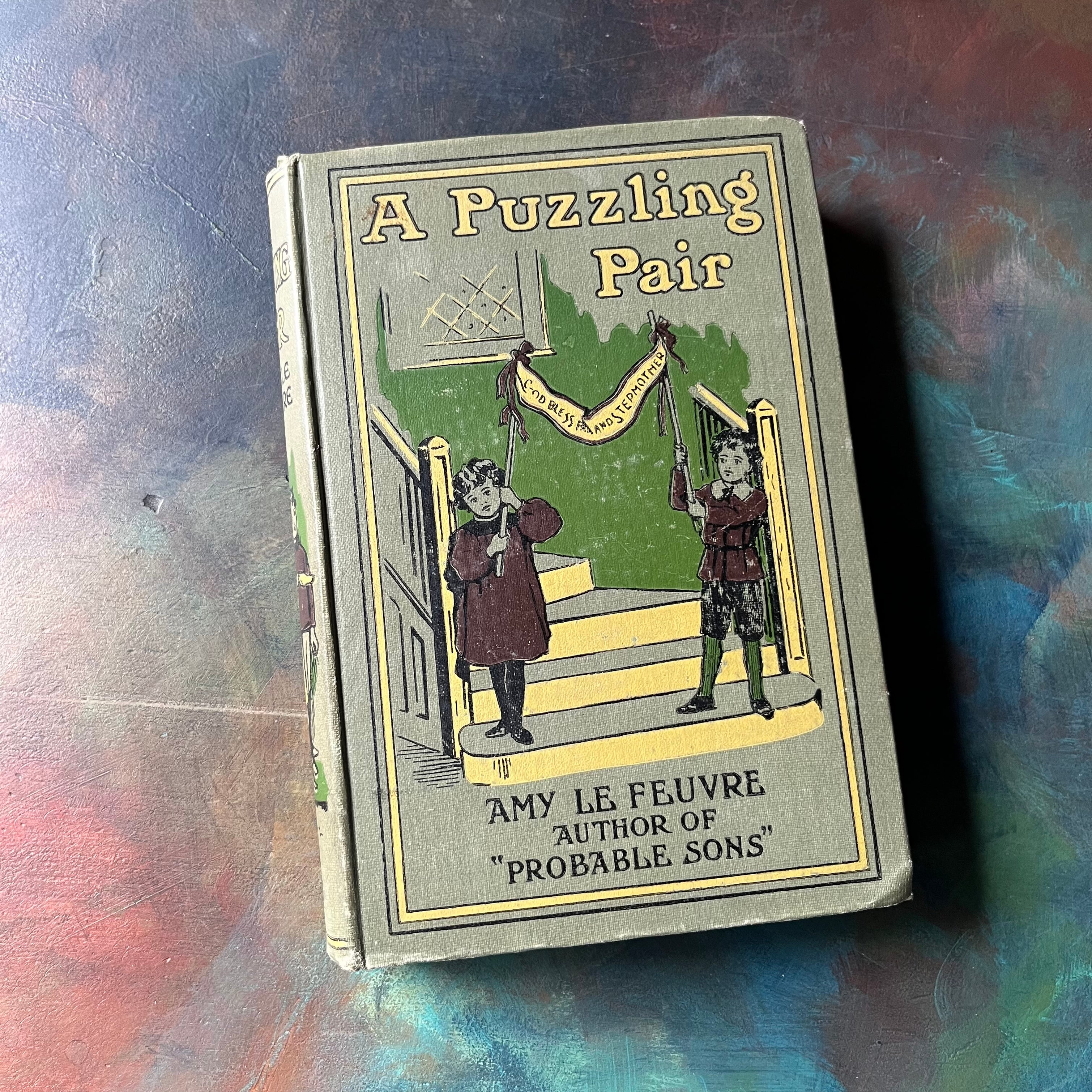 A Puzzling Pair by Amy Le Feuvre - Log Cabin Vintage
