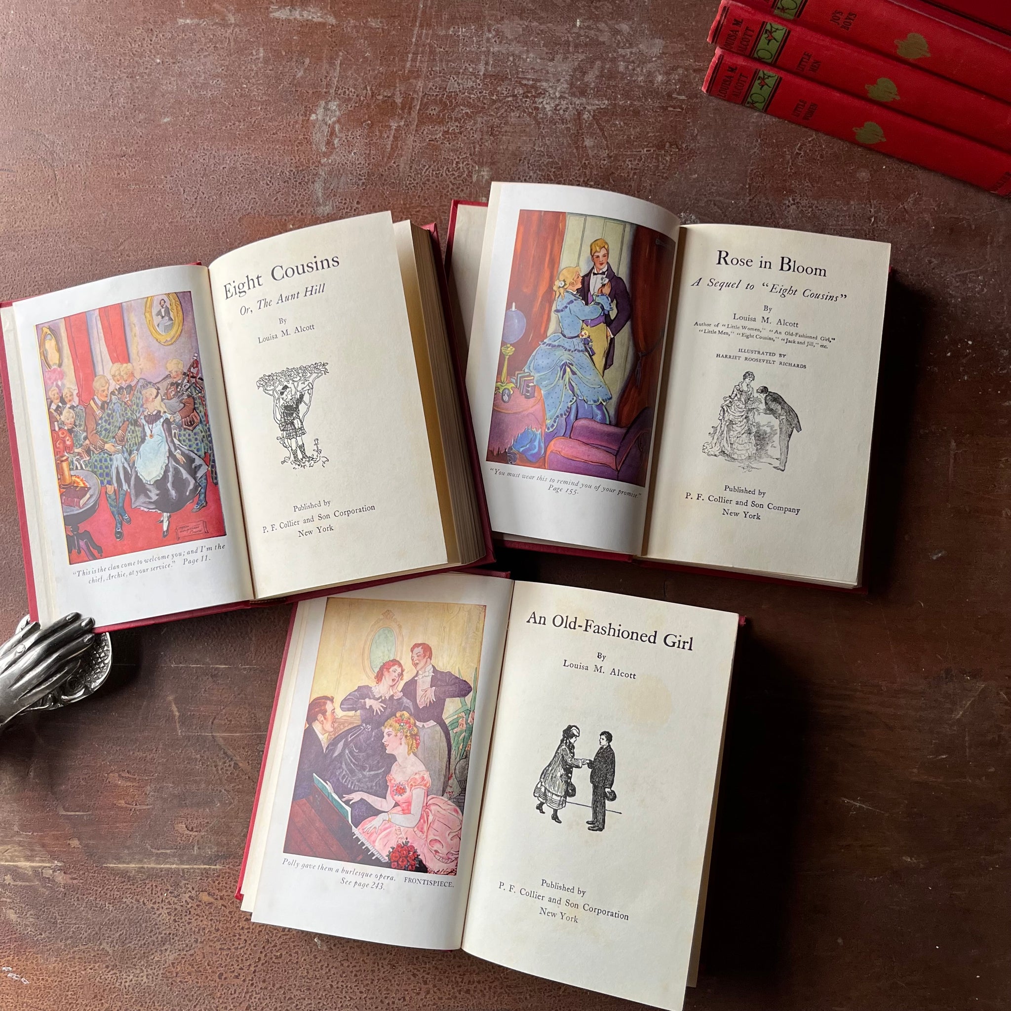 Louisa May Alcott Six Antique Book Set: Little Women, Little Men, Jo's ...