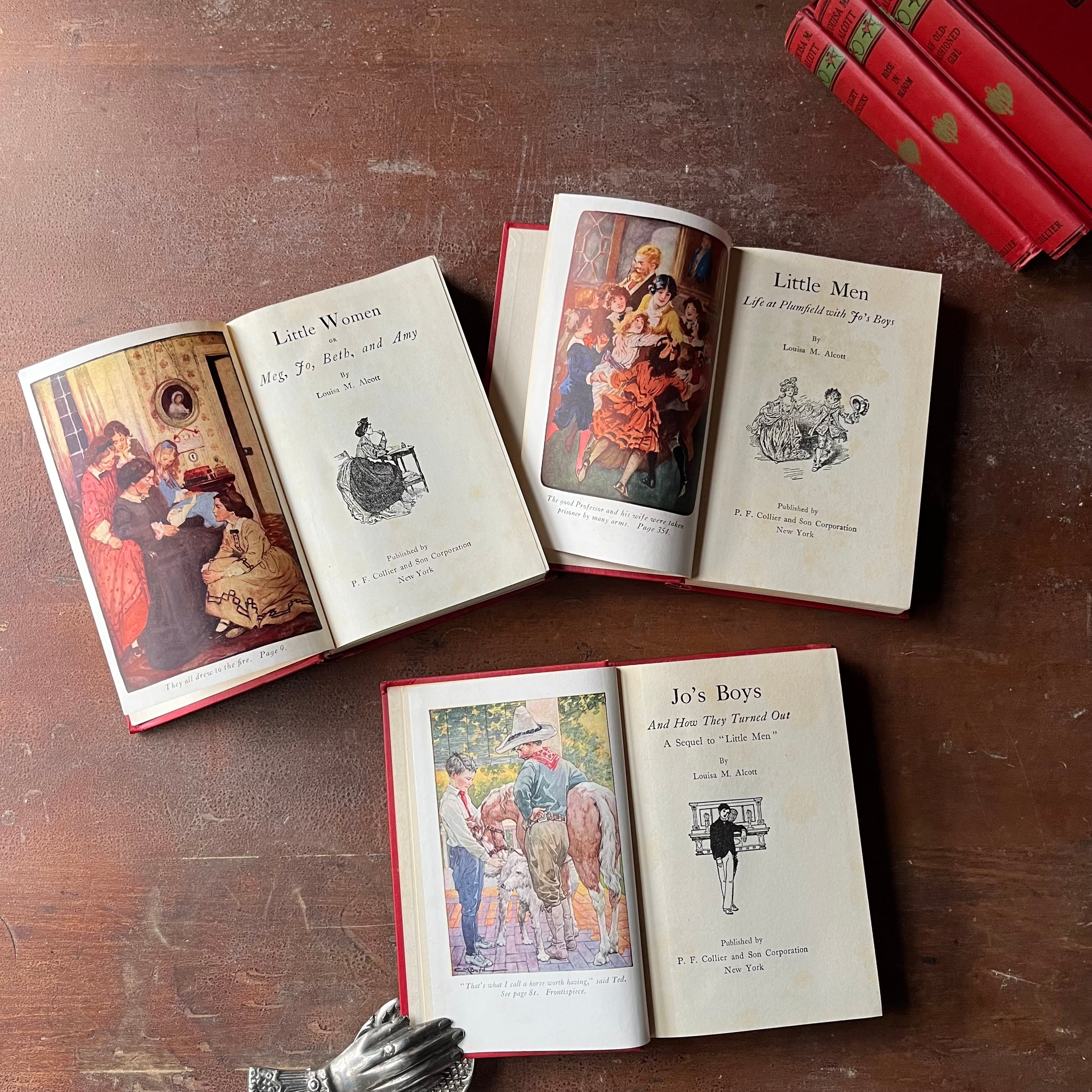 Louisa May Alcott Six Antique Book Set: Little Women, Little Men, Jo's ...