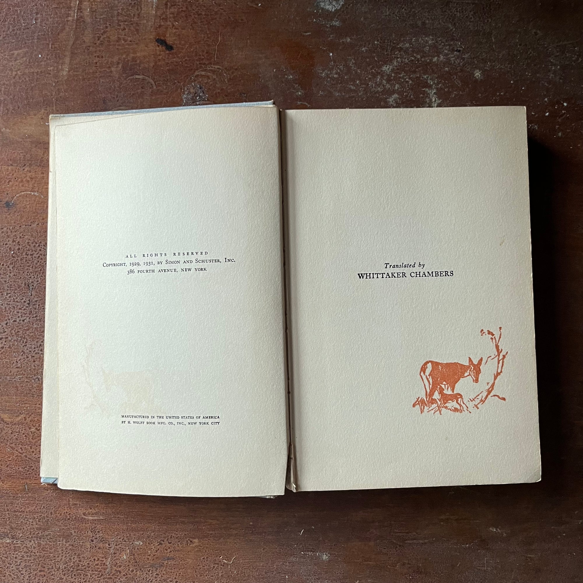 Bambi by Felix Salten - 1931 Edition - Log Cabin Vintage