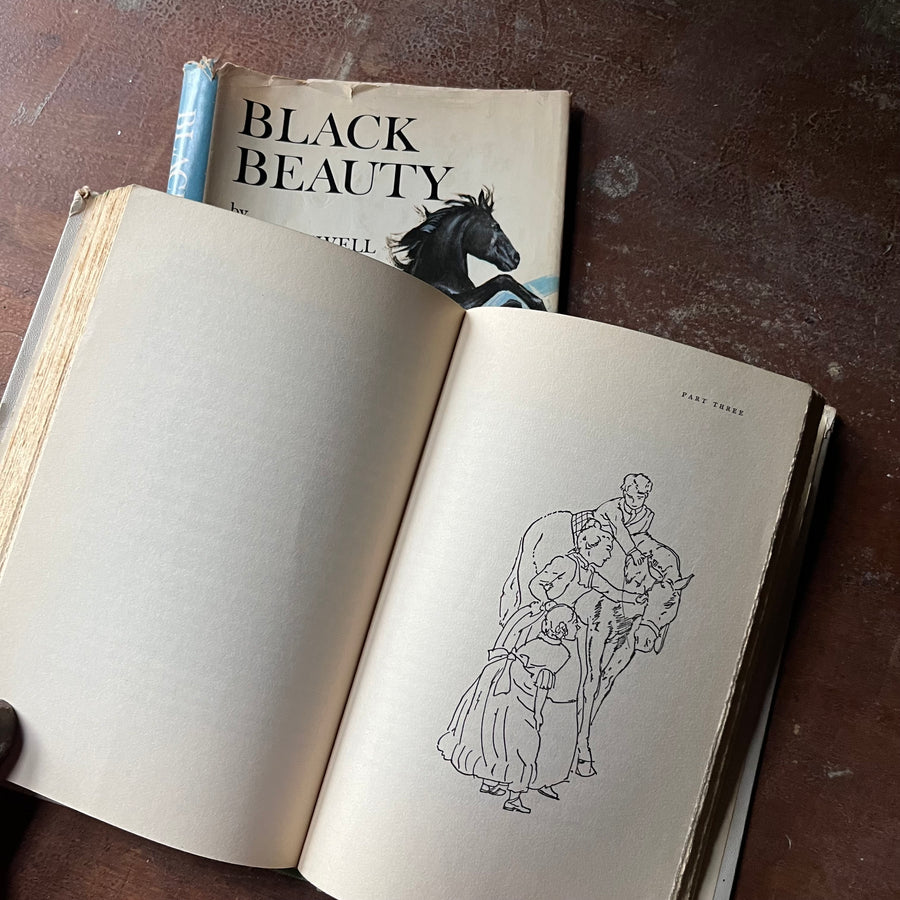 Black Beauty- a 1954 Junior Deluxe Editions Hardcover Book with Dust J ...