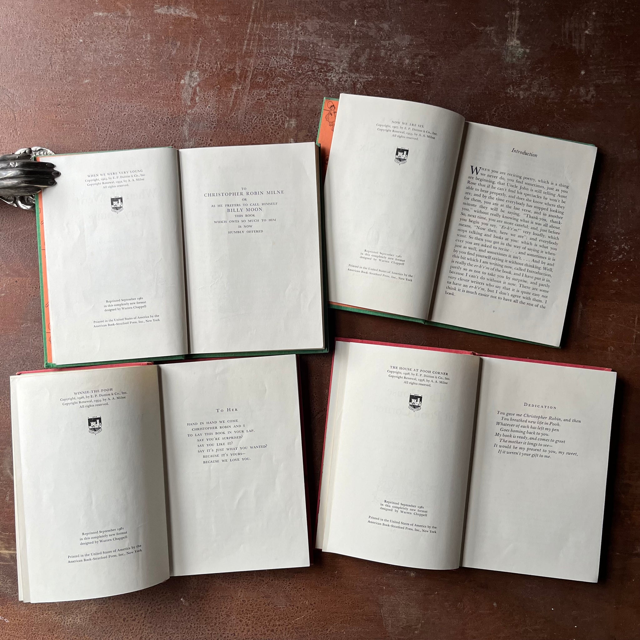 Set of Four Winnie The Pooh Books by A. A. Milne When We Were Very You ...