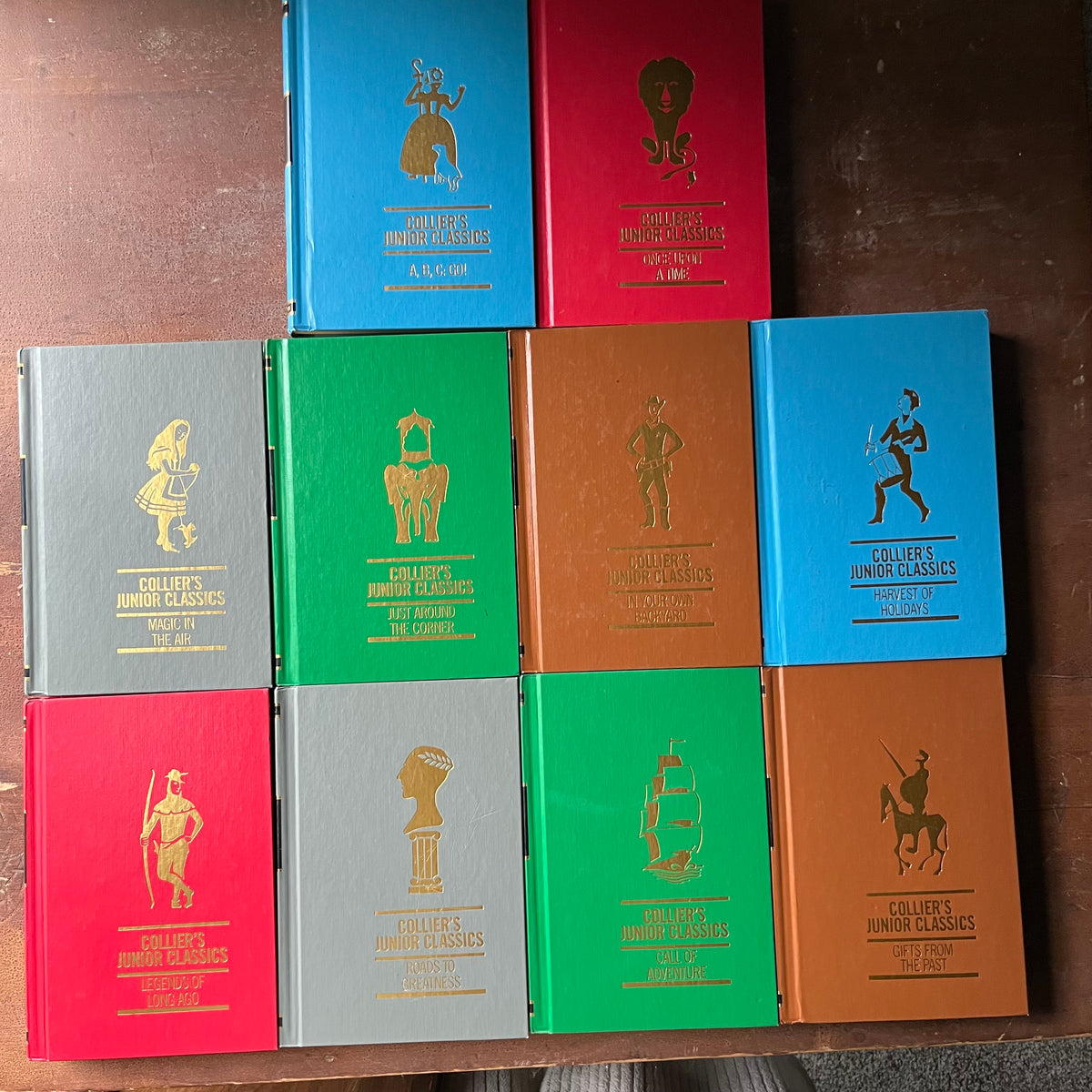 Collier's Junior Classics - 10 Volume Complete Set - 1962 Edition - Log Cabin Vintage