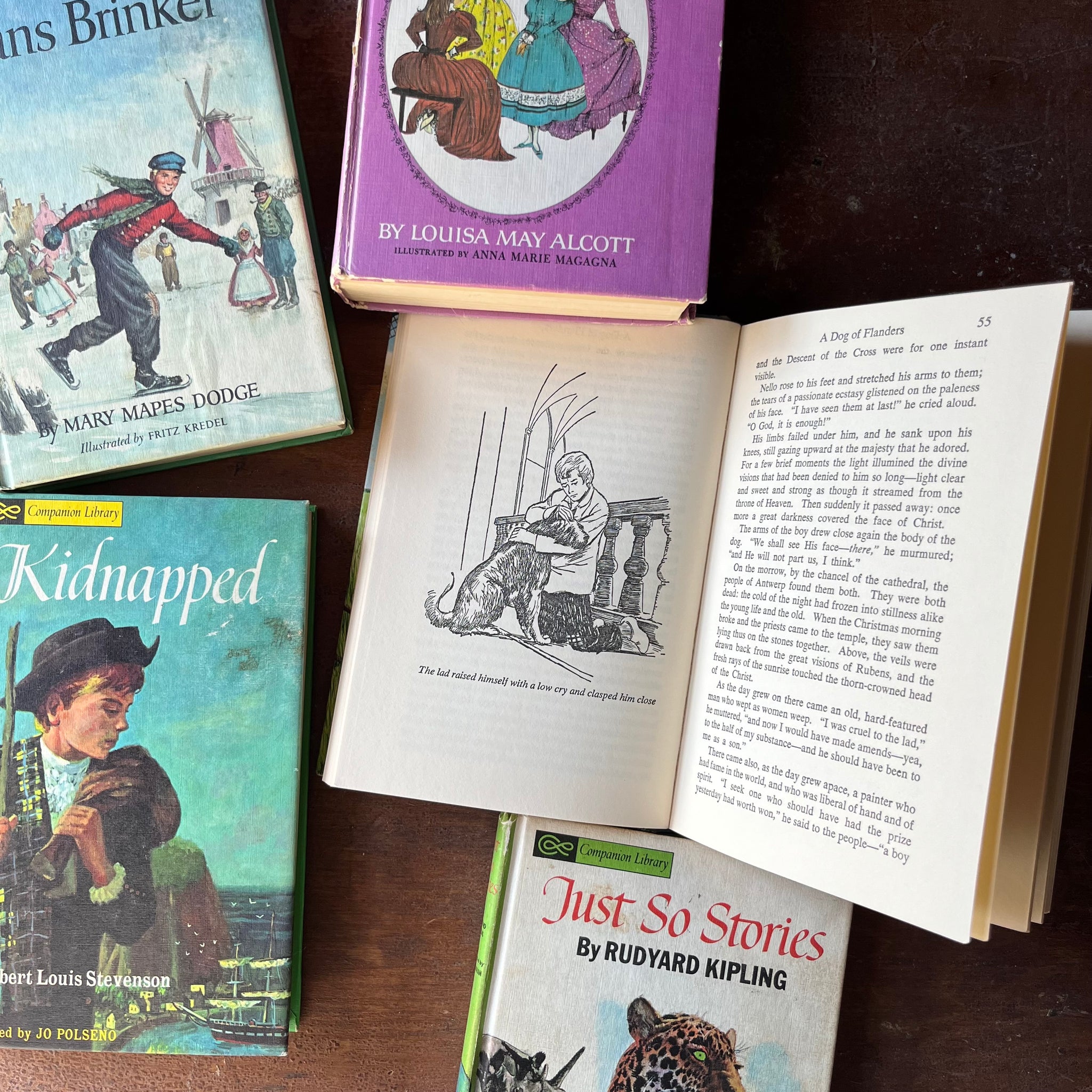 Companion Library 5 Book Set - 1950's Children's Books - Log Cabin Vintage