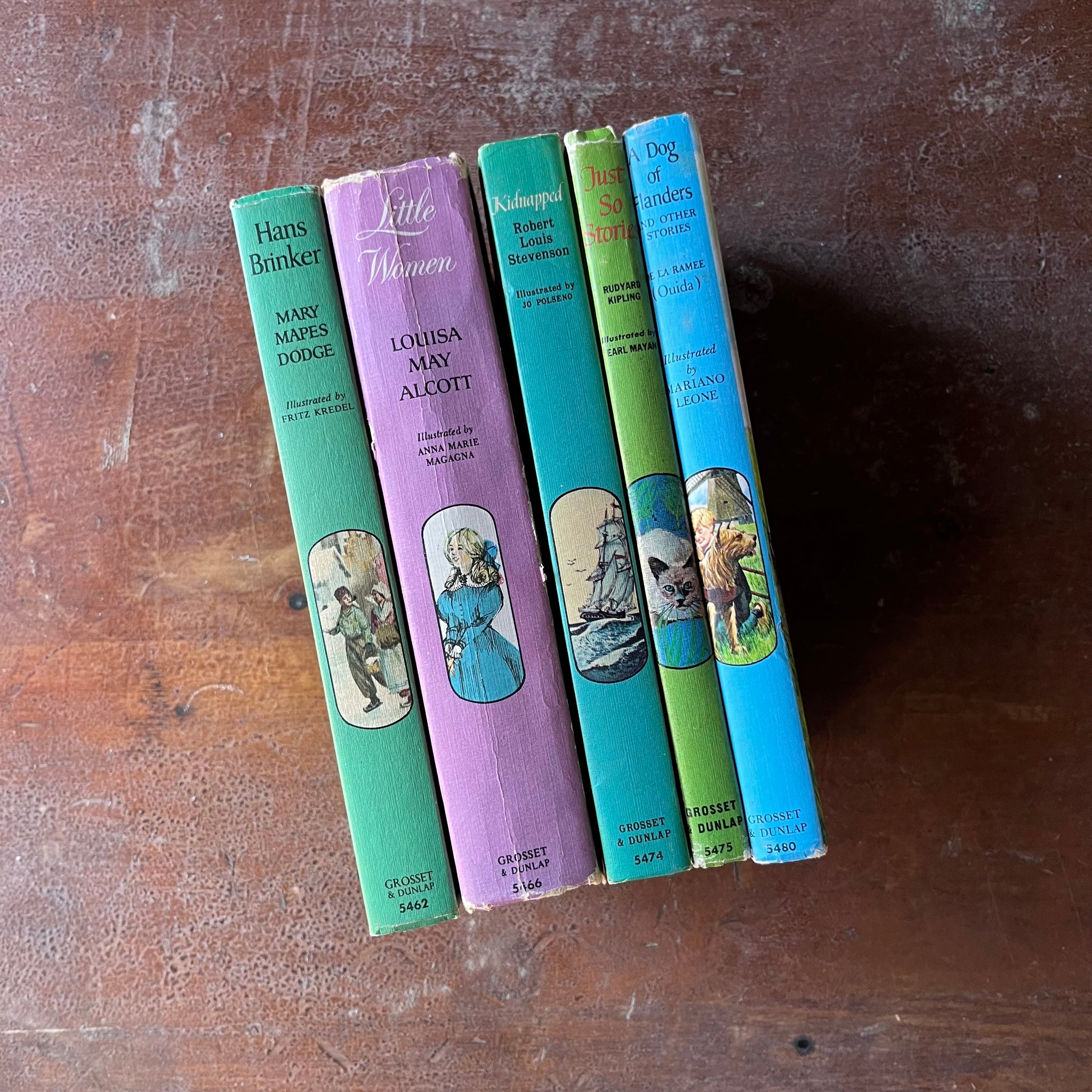 Companion Library 5 Book Set - 1950's Children's Books - Log Cabin Vintage