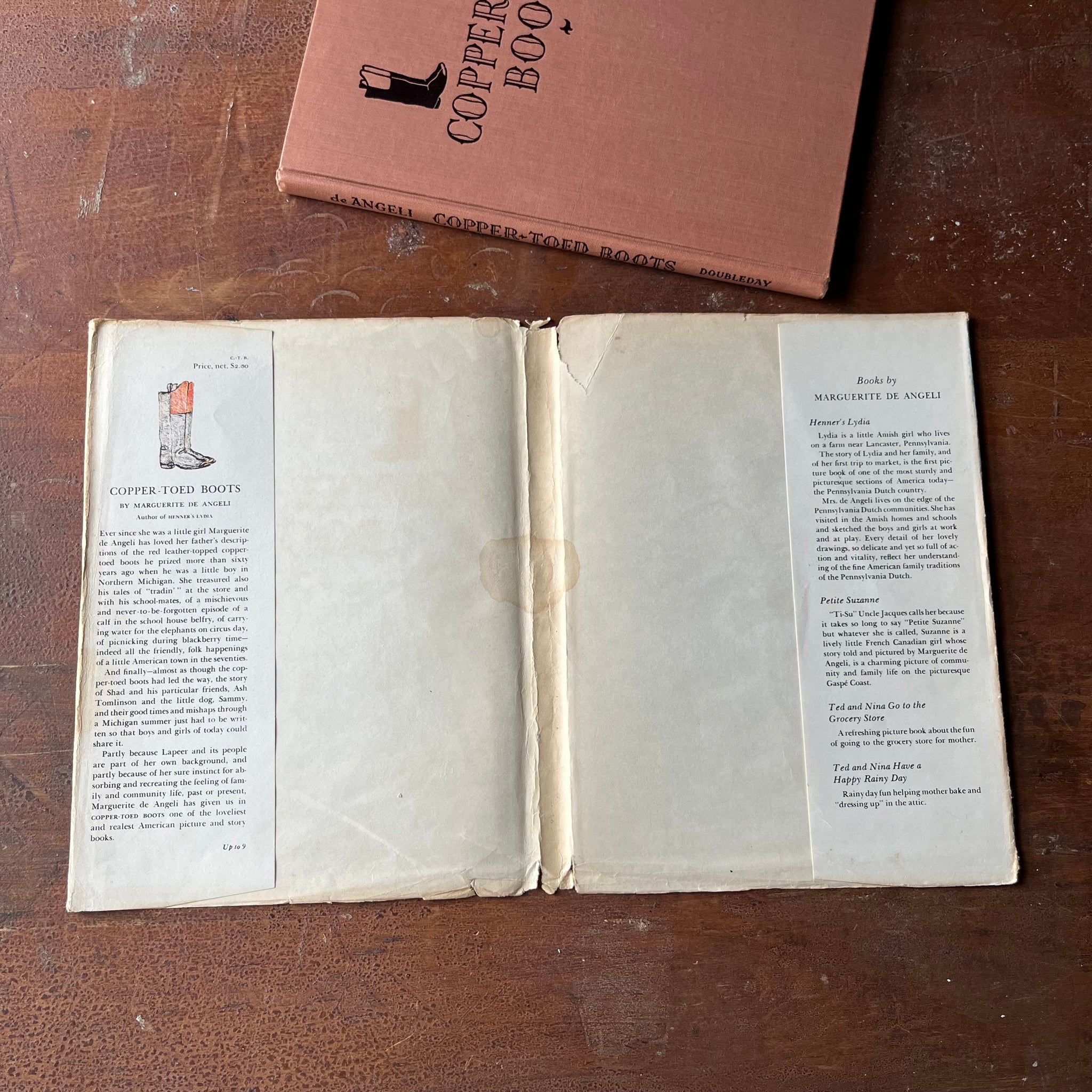 Copper-Toed Boots by Marguerite de Angeli - 1938 Autographed Edition ...