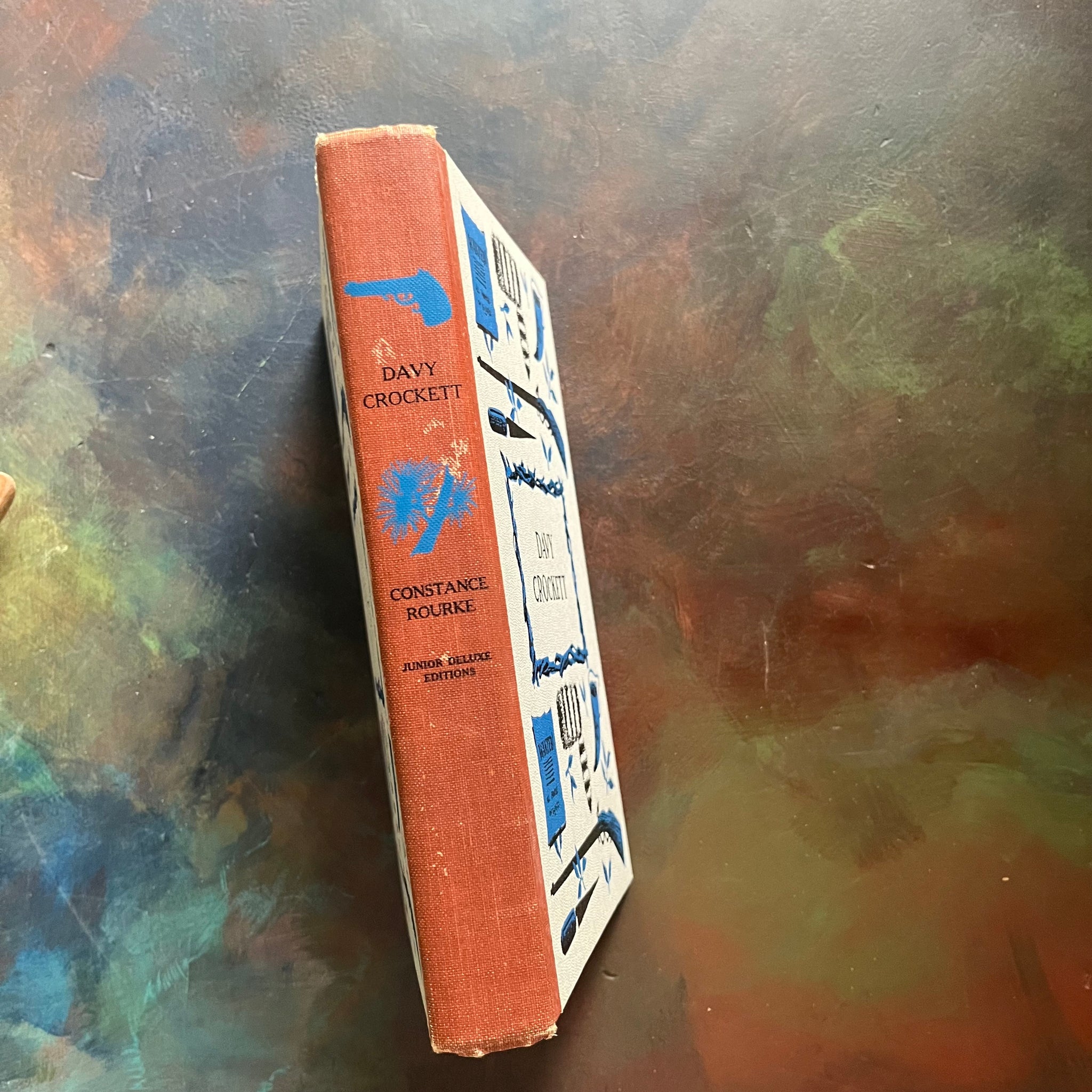 Davy Crockett - a 1956 Junior Deluxe Editions Hardcover Book - Log ...