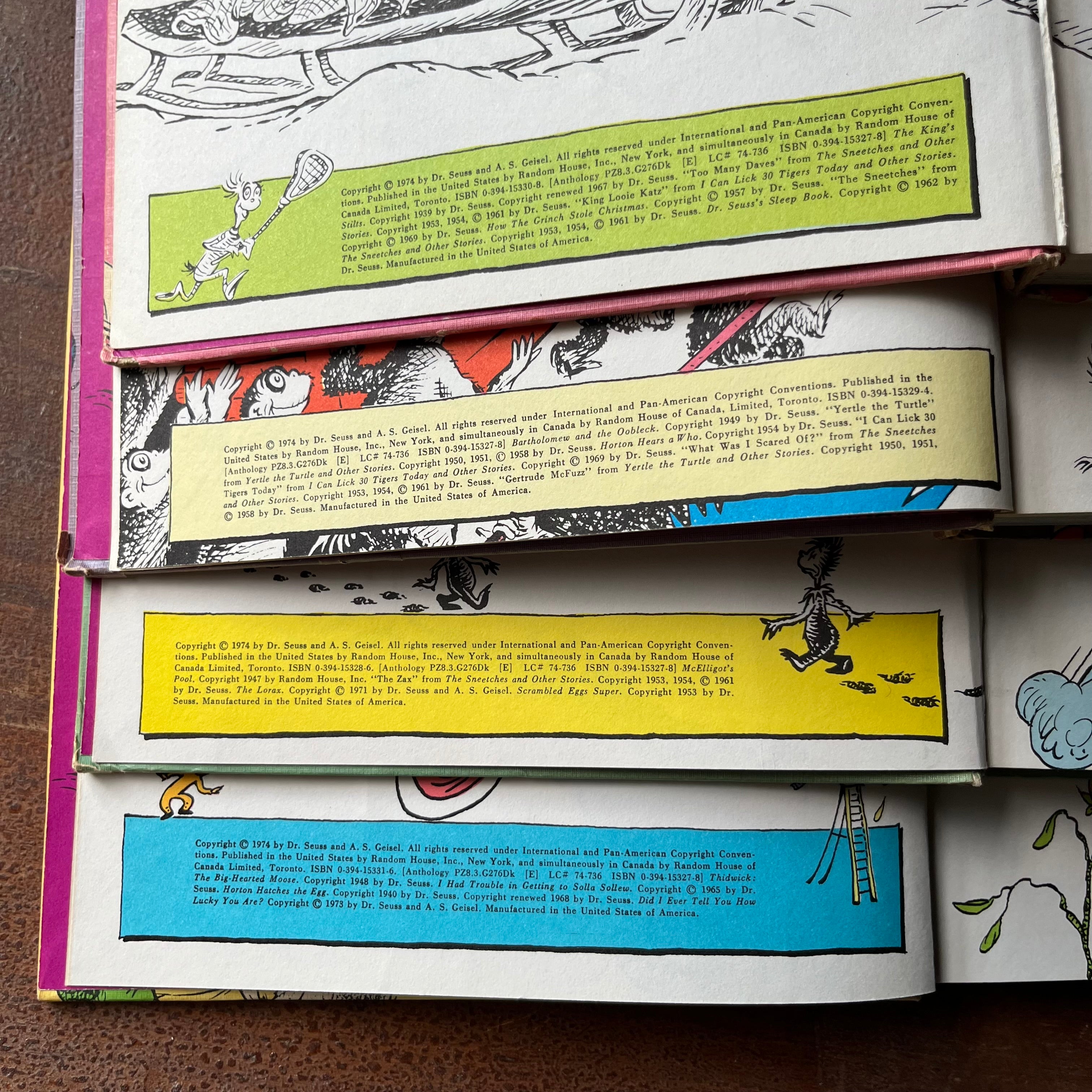 Random House Dr. Seuss Storytime Book Set - 4 Book Set 1974 - Log Cabin ...