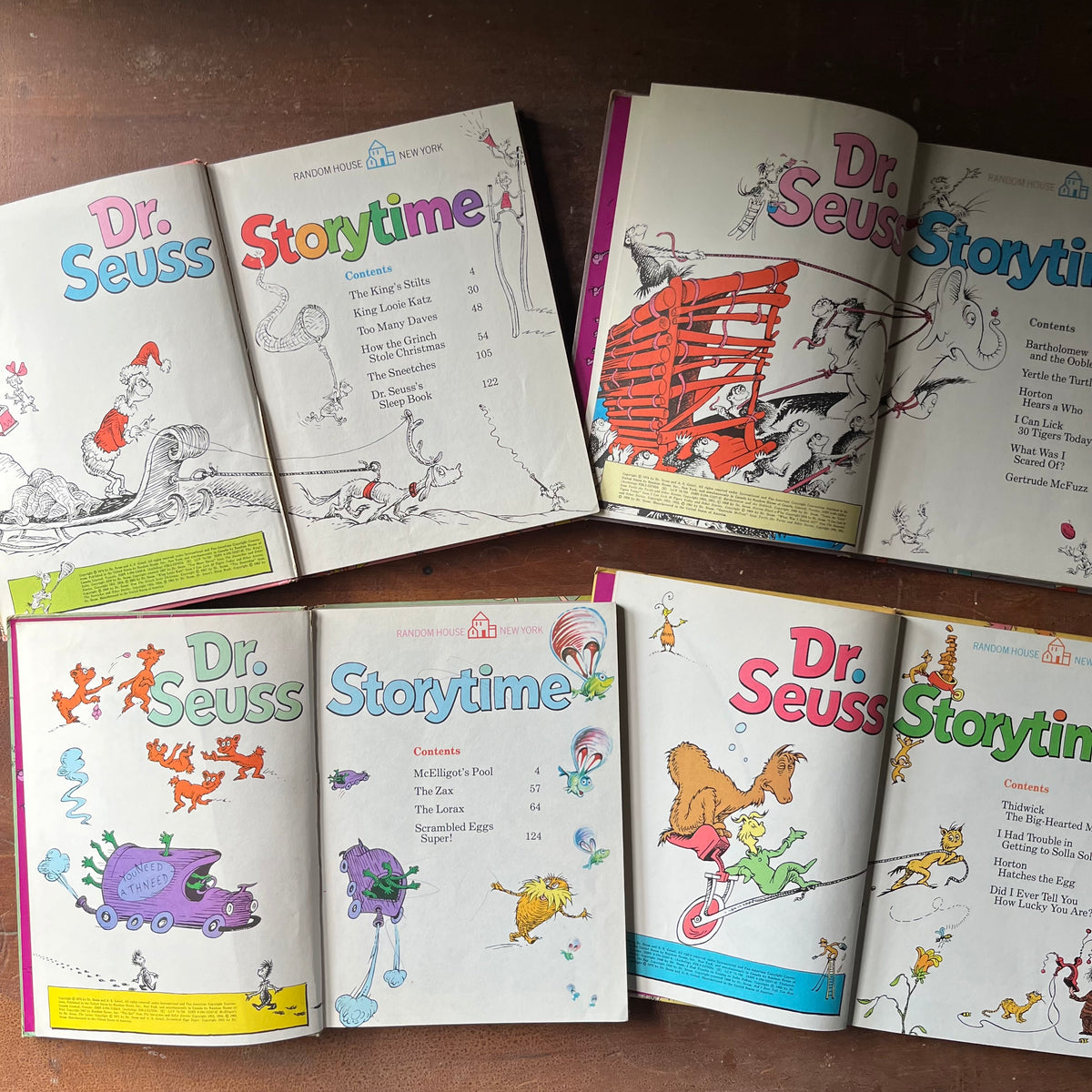 Random House Dr. Seuss Storytime Book Set - 4 Book Set 1974 - Log Cabin ...