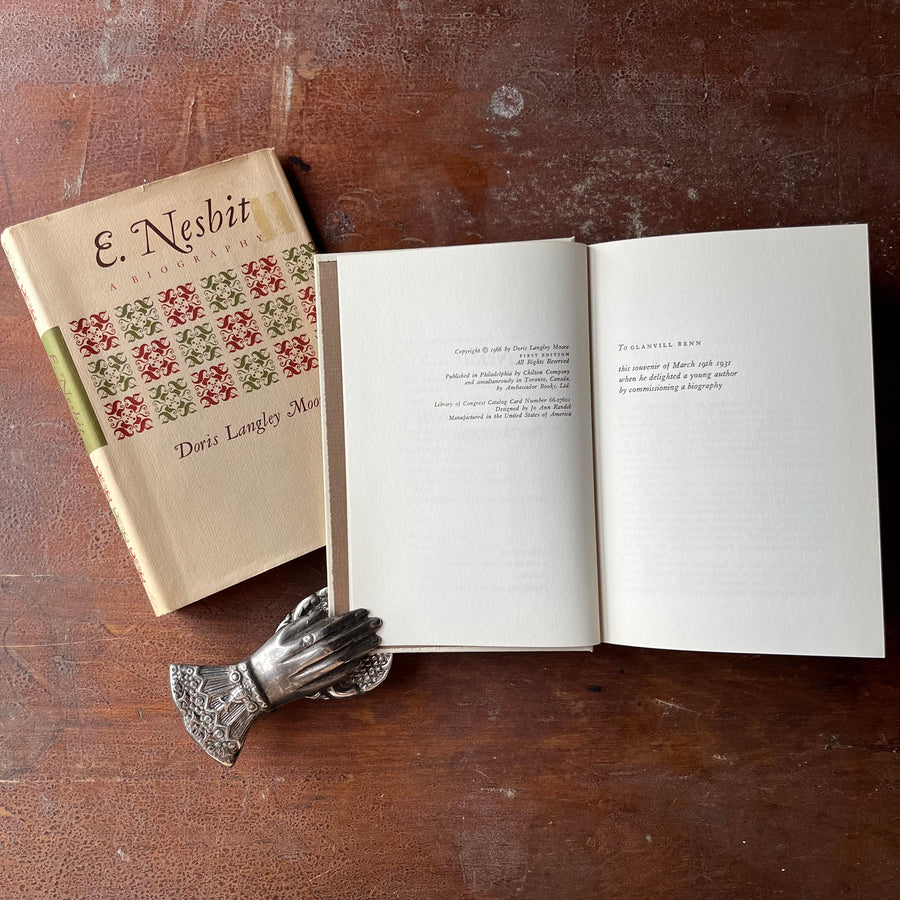 E. Nesbit A Biography written by Doris Langley Moore - 1966 First Edit ...