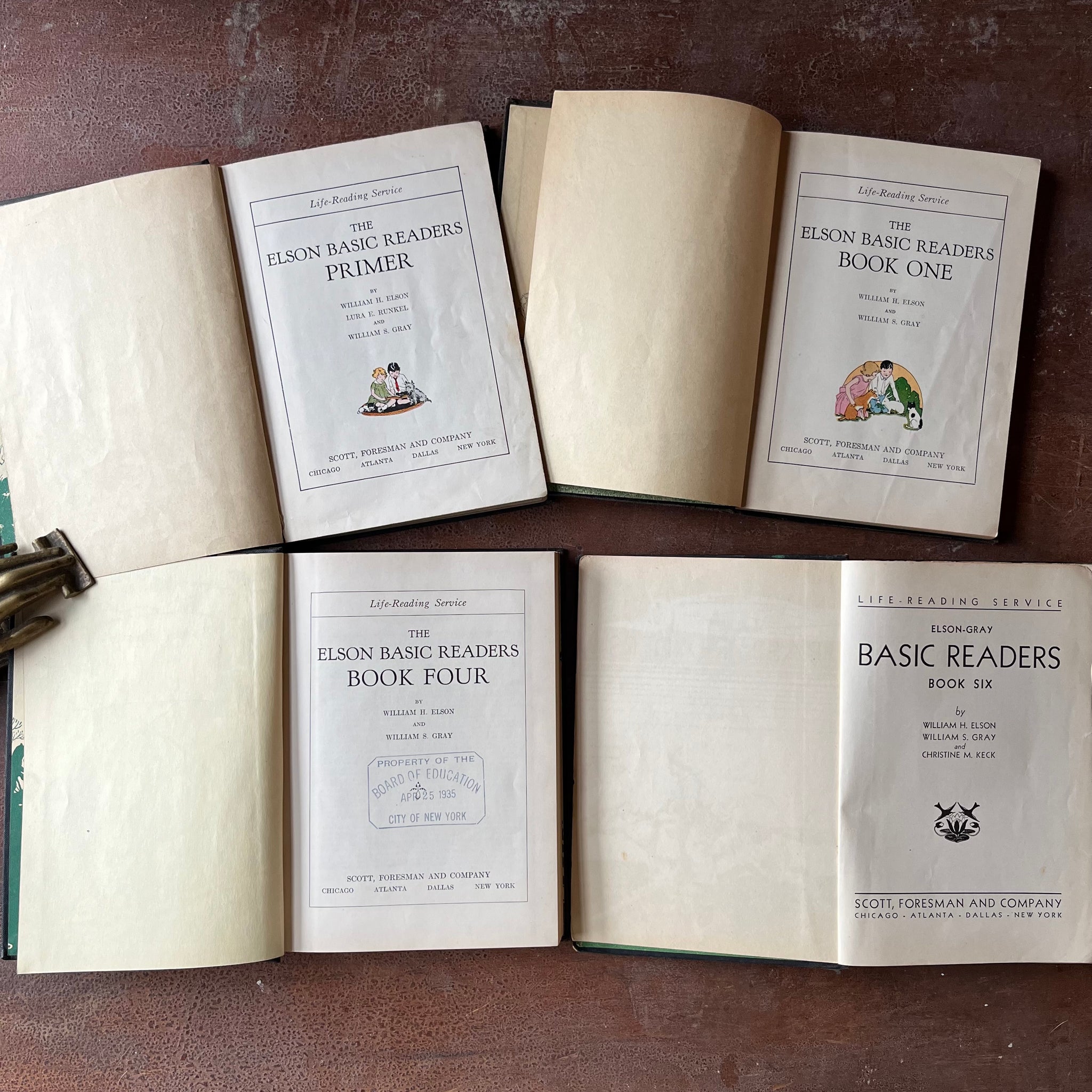 Elson-Gray Basic Readers Book Set - vintage school books - Log Cabin ...