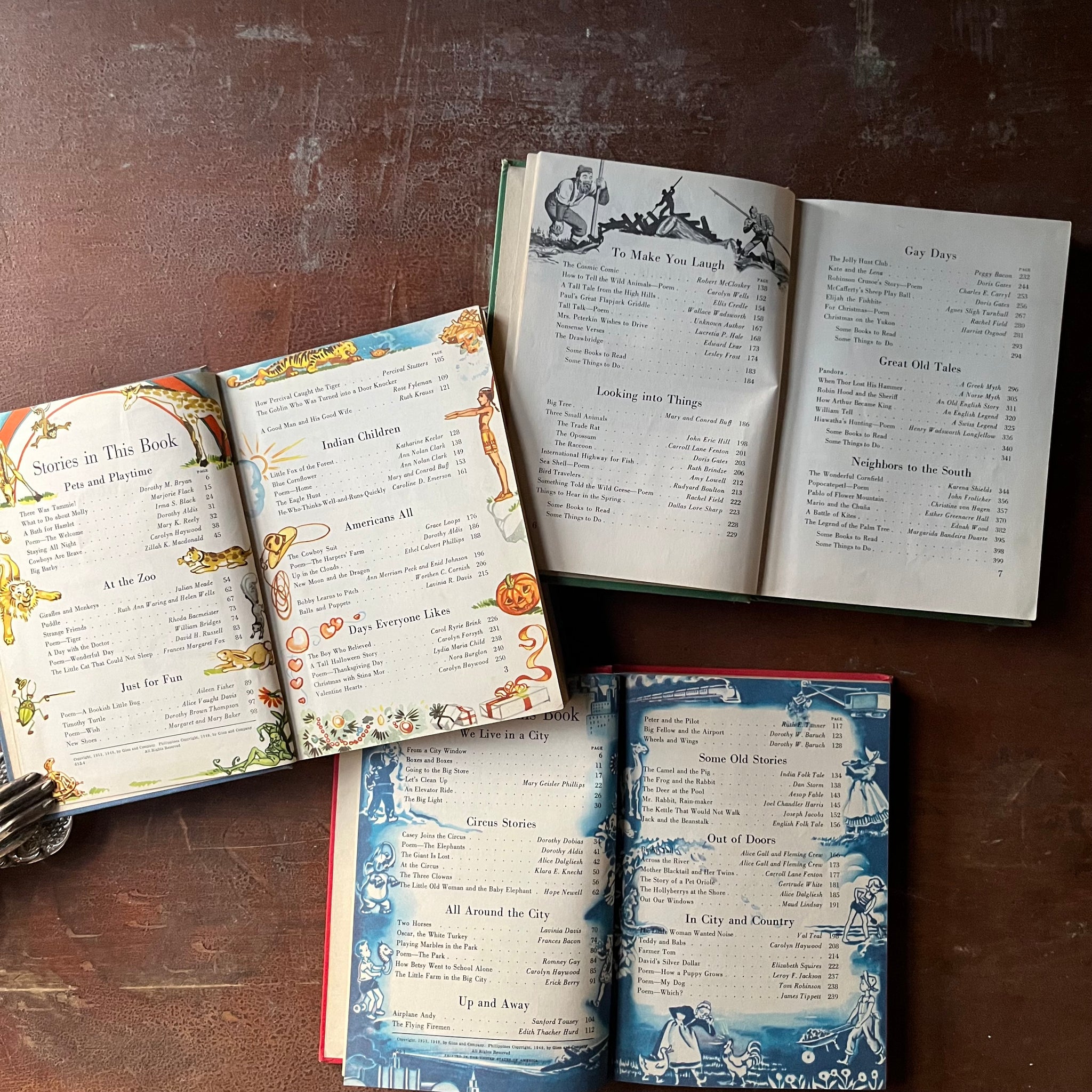 Ginn Basic Readers Vintage School Book Set: Around the Corner, Trails ...