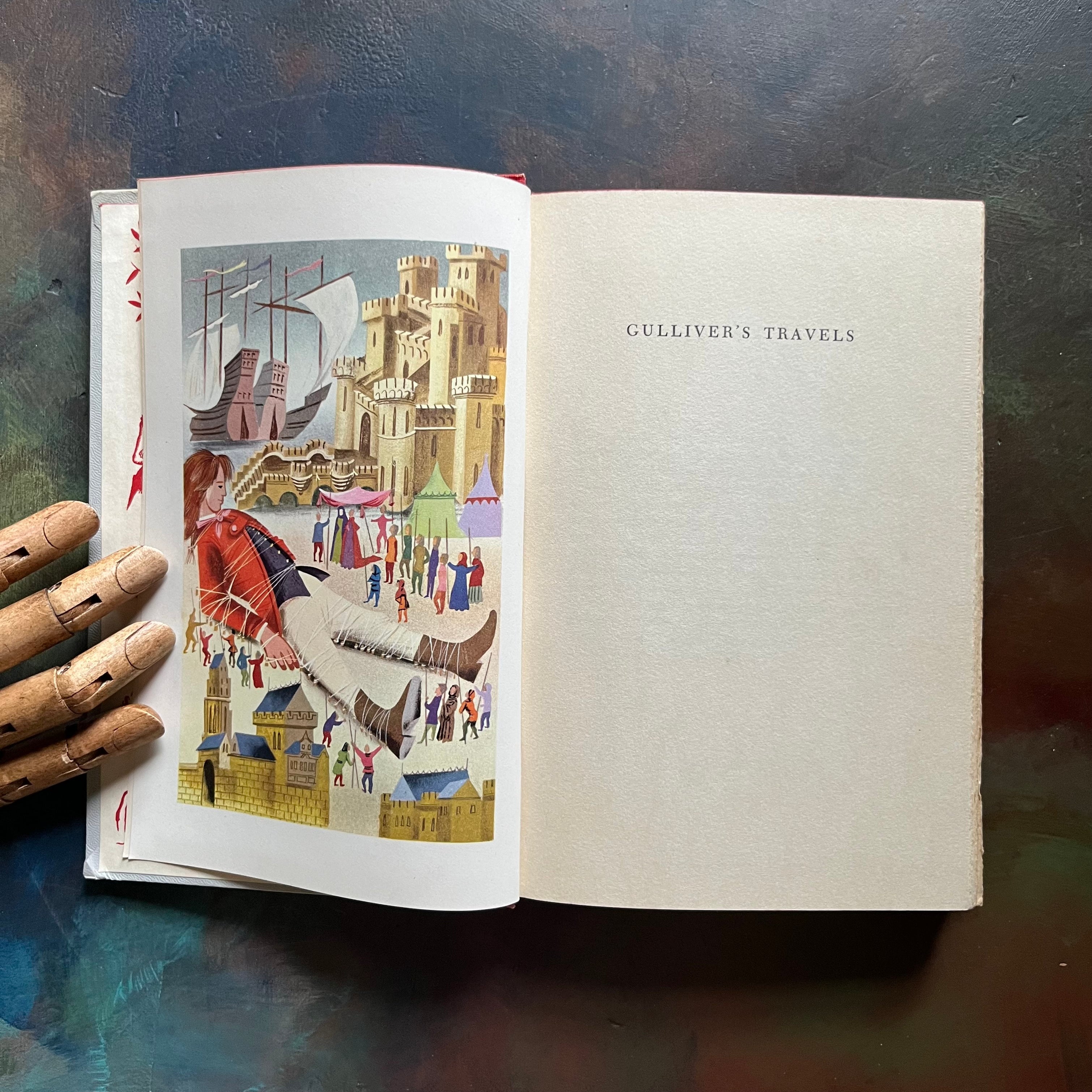 Gulliver's Travels - a 1954 Junior Deluxe Editions Hardcover Book - Log ...