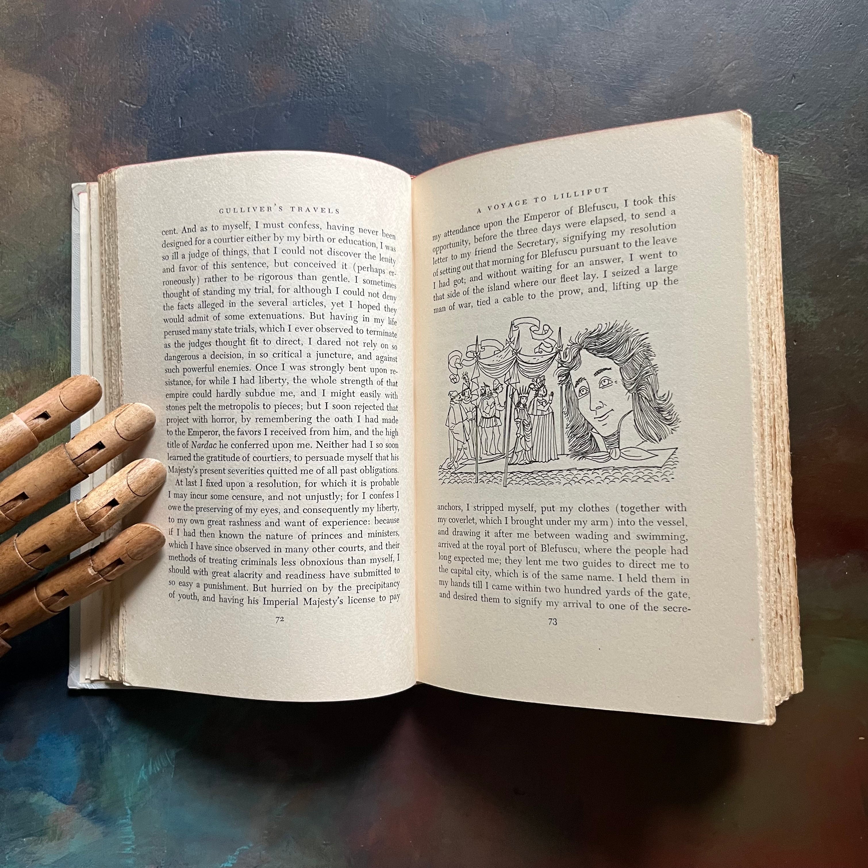 Gulliver's Travels - a 1954 Junior Deluxe Editions Hardcover Book - Log ...