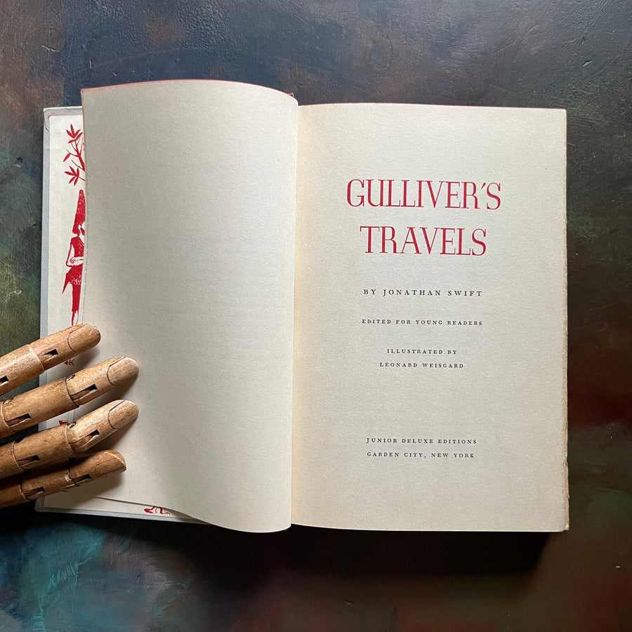Gulliver's Travels - a 1954 Junior Deluxe Editions Hardcover Book - Log ...