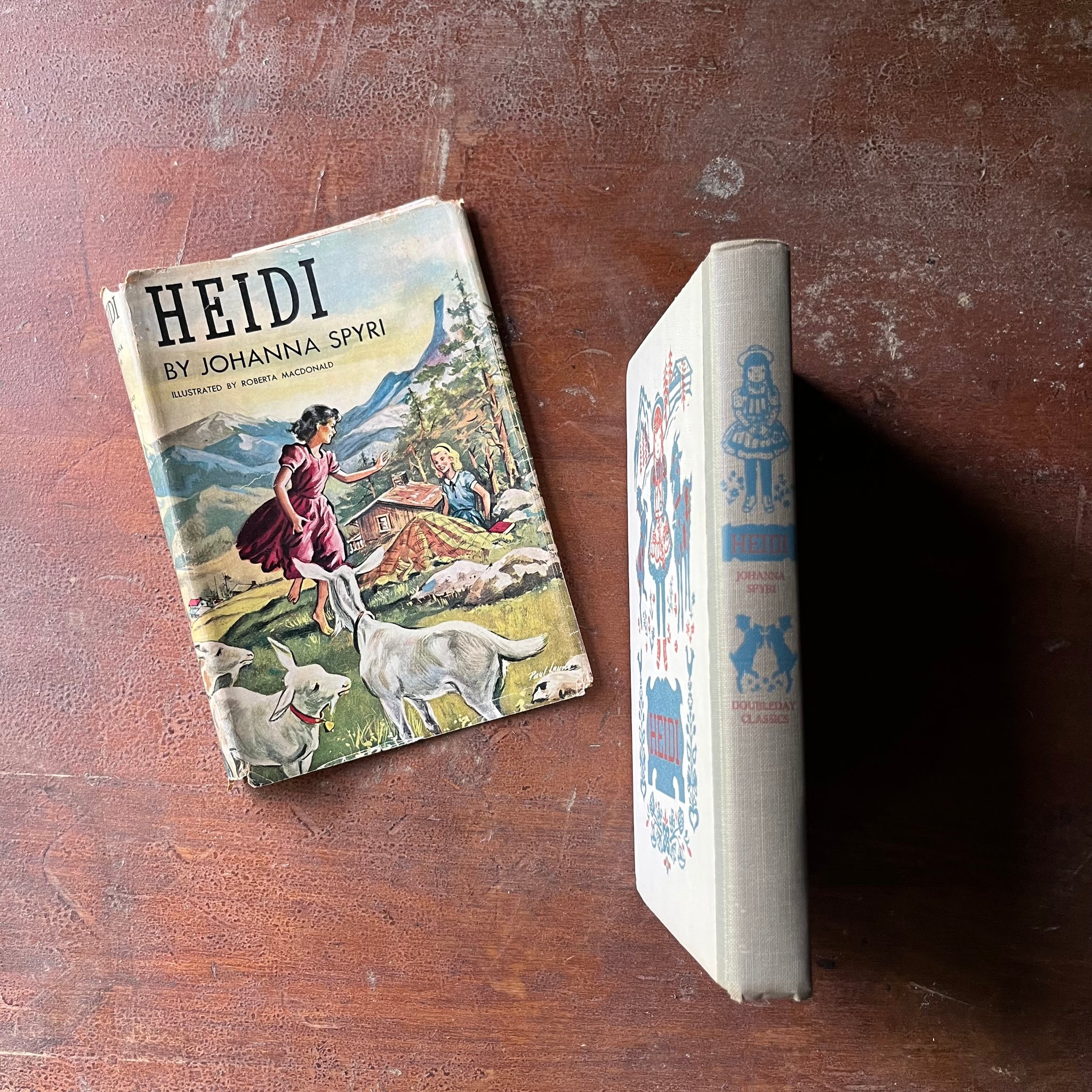 Heidi by Johanna Spyri - A 1954 Junior Deluxe Editions - Log Cabin Vintage