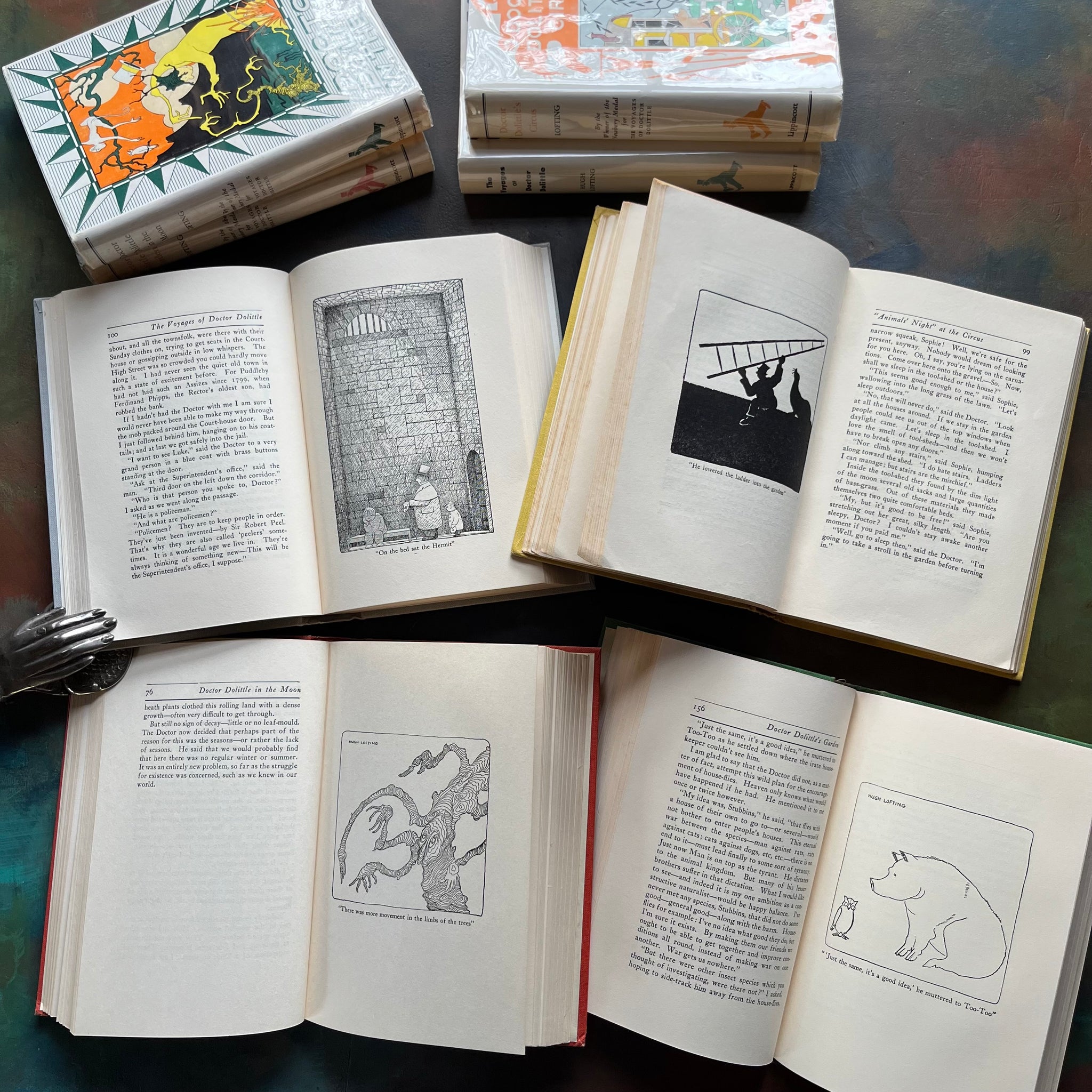 Set of Four Doctor Dolittle Books written & illustrated by Hugh Loftin ...