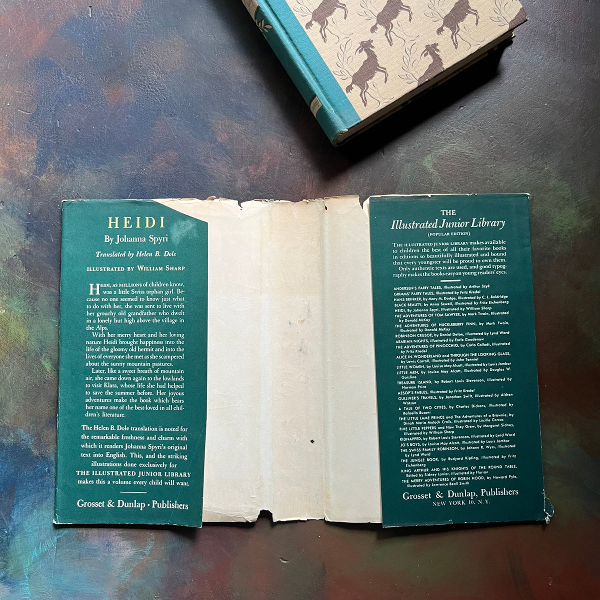 Heidi by Johanna Spyri - 1945 Illustrated Junior Library by Grosset ...