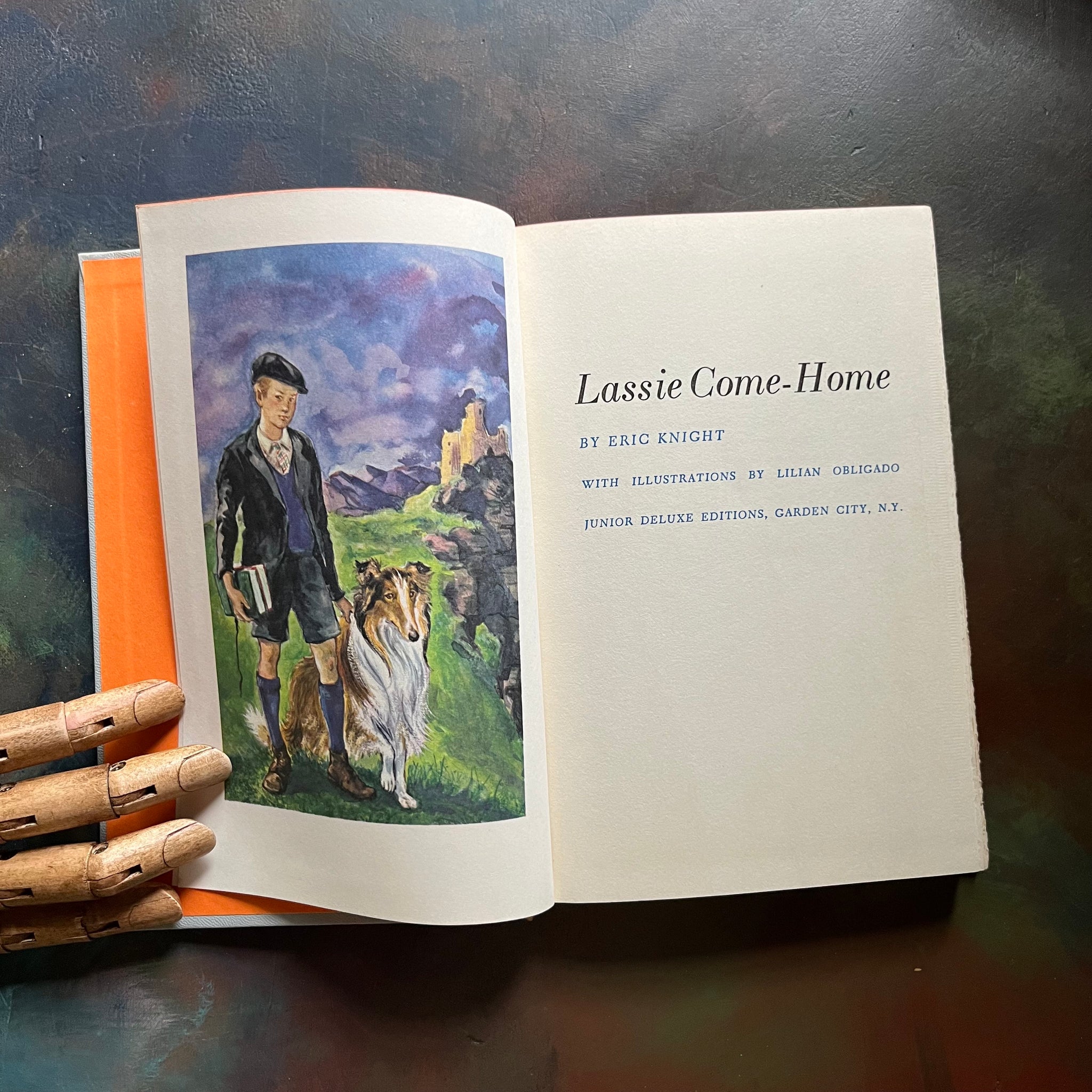 Lassie Come Home - a 1964 Junior Deluxe Editions Hardcover Book - Log ...