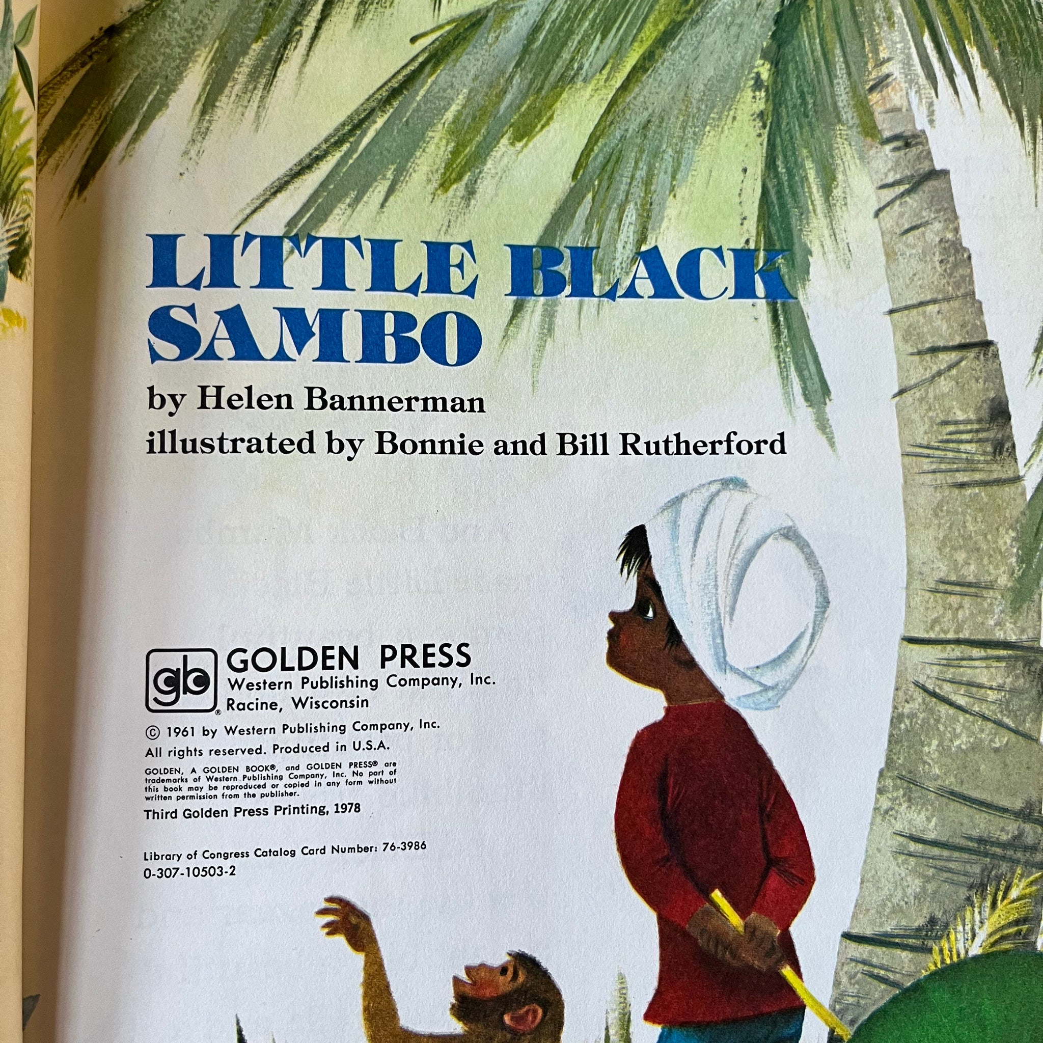 Little Black Sambo by Helen Bannerman with Illustrations by Bonnie & B ...