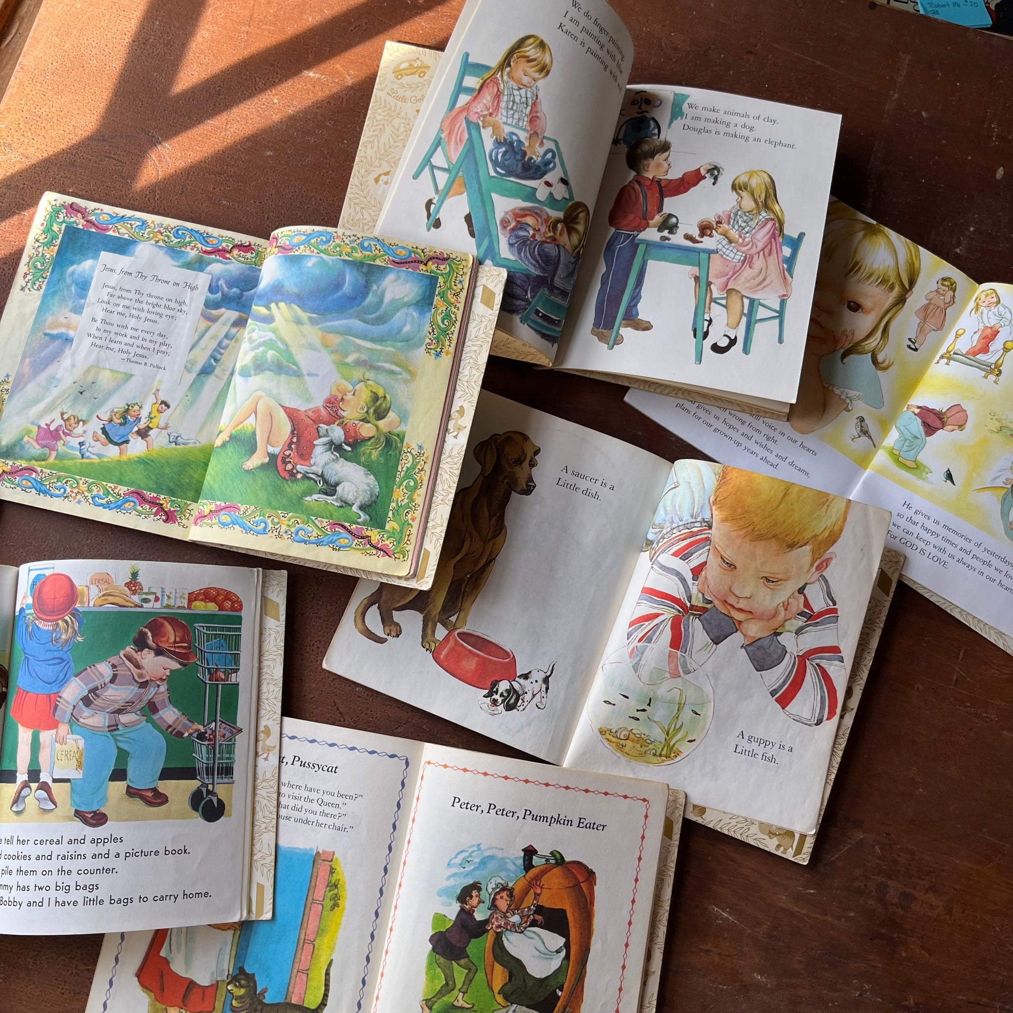 Lot of Six Little Golden Books with Illustrations by Eloise Wilkin ...