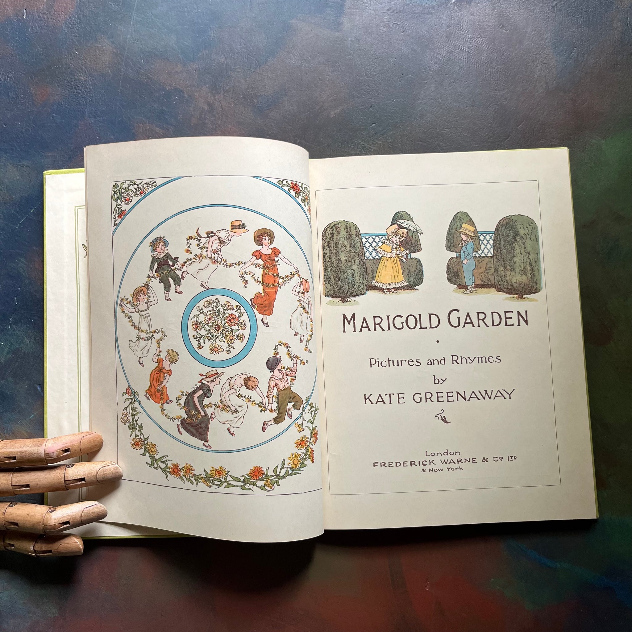 Marigold Garden by Kate Greenaway - Pictures and Rhymes - Log Cabin Vintage