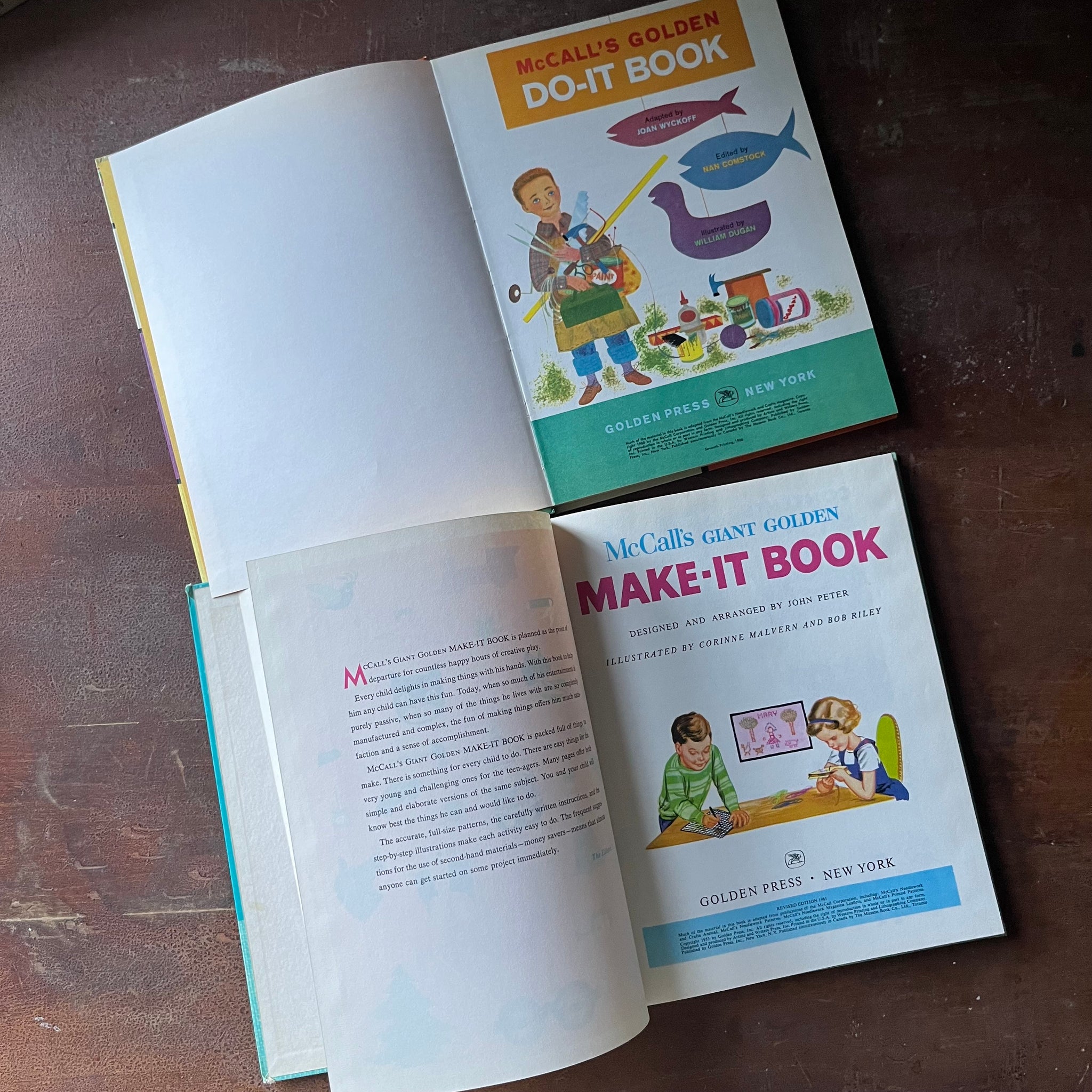 McCall's Giant Golden Book Set - Make-It Book & Do-It Book - Log Cabin ...