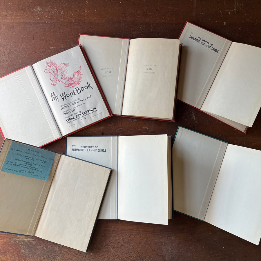 Set of 6 My Word Book Vintage Spelling School Books by Lyons & Carnaha ...