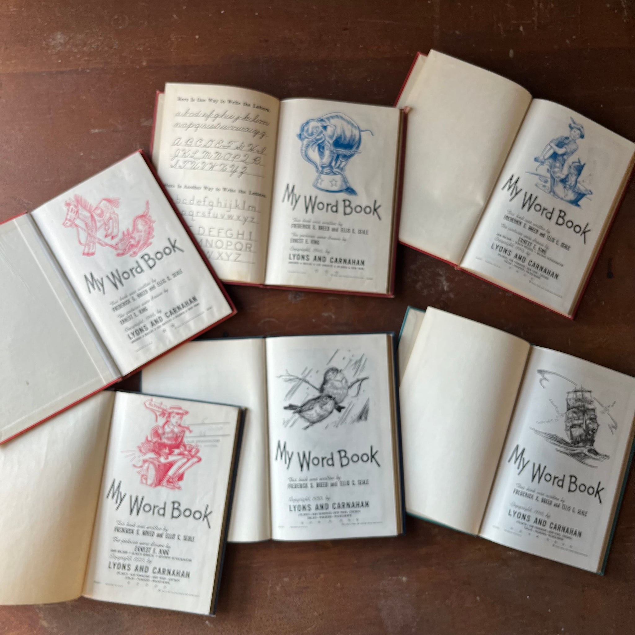 Set of 6 My Word Book Vintage Spelling School Books by Lyons & Carnaha ...
