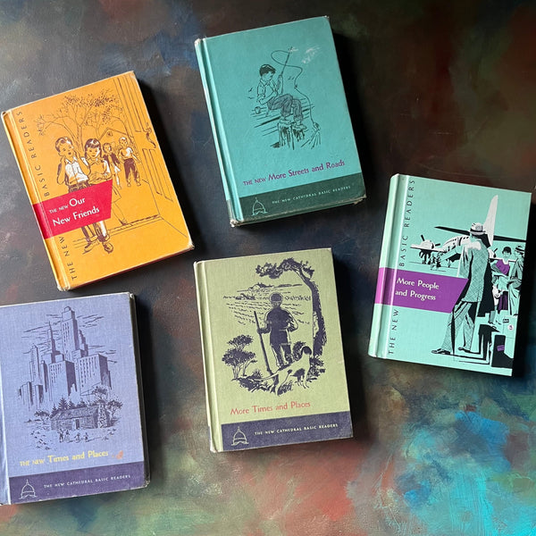 New Basic Readers Book Set-Dick & Jane Vintage School Books - Log Cabin ...