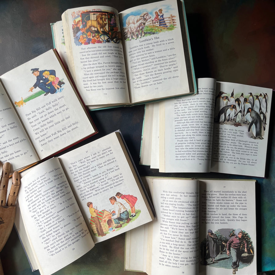 New Basic Readers Book Set-Dick & Jane Vintage School Books - Log Cabin ...