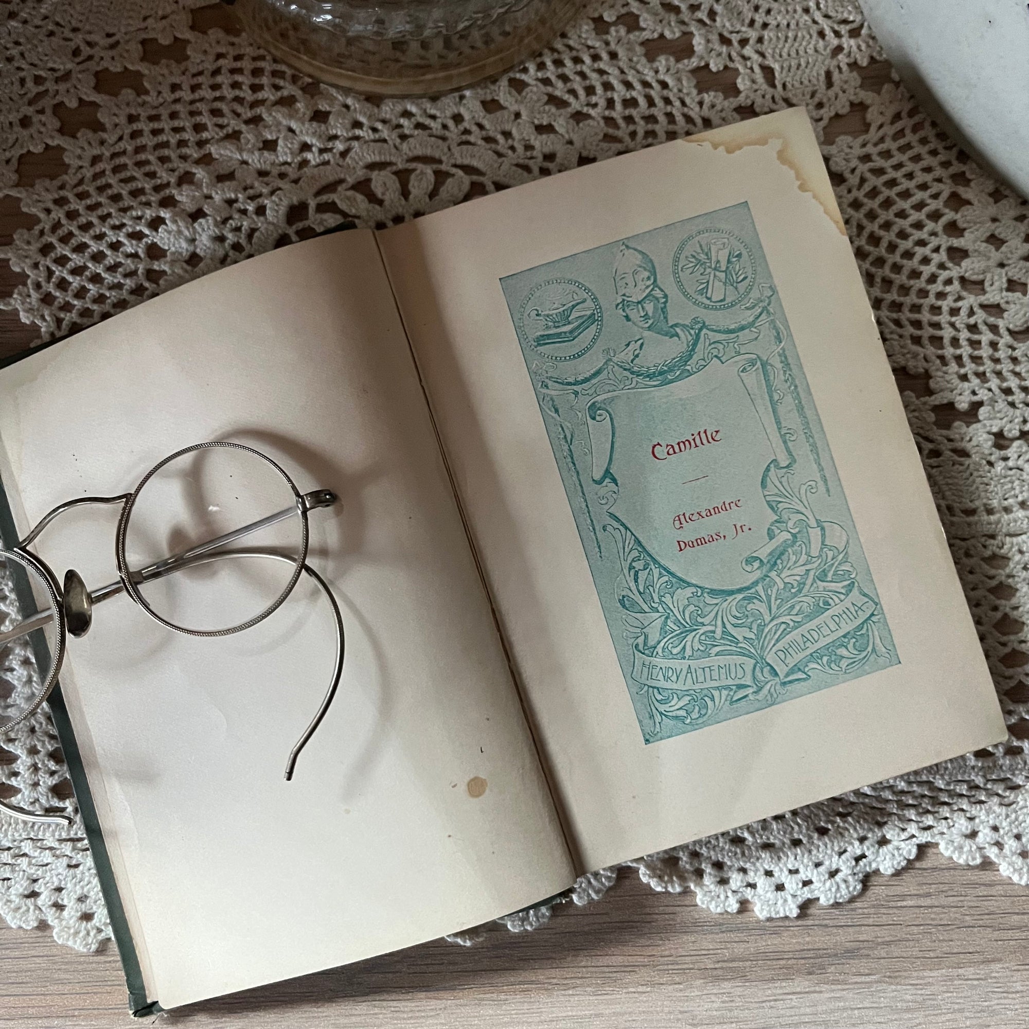 Pair of Floral, Antique Books by Henry Altemus Publishing - Pocket Siz ...