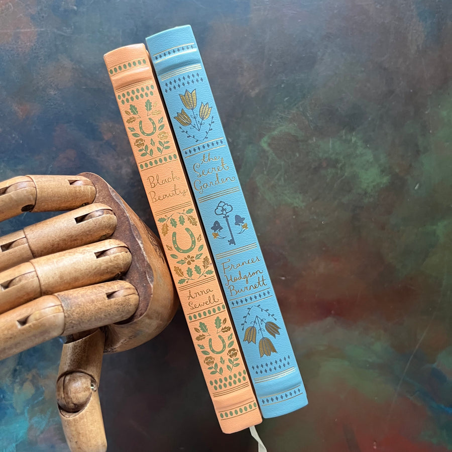 Pair of Barnes & Noble Leather-Bound Editions: Black Beauty and The Se - Log Cabin Vintage