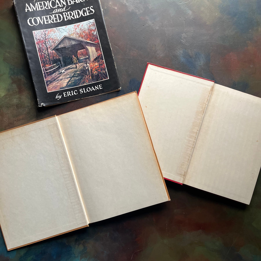 Pair of Eric Sloane American History Books - Log Cabin Vintage