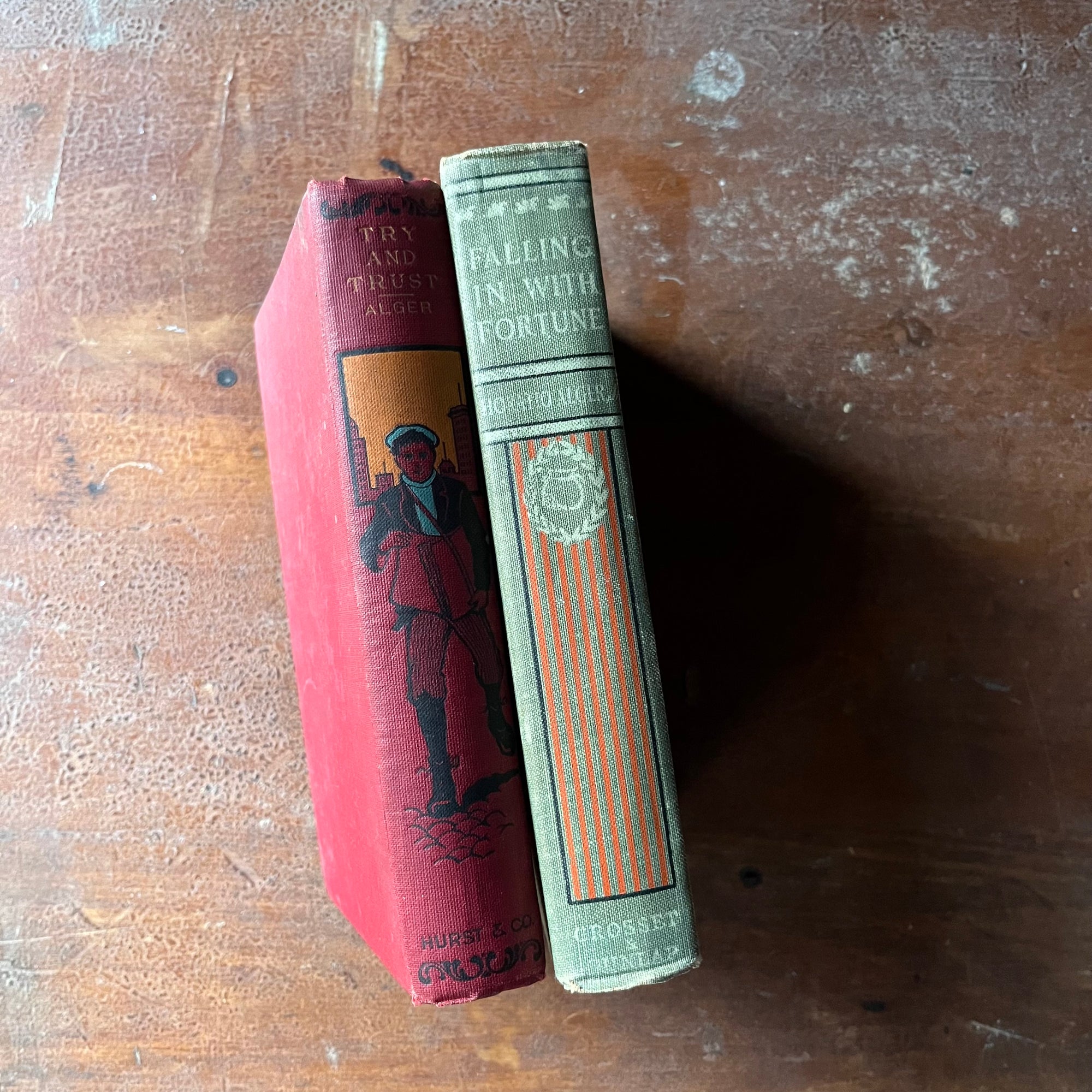 Pair of Horatio Alger, Jr. Antique Books: Falling in with Fortune and ...