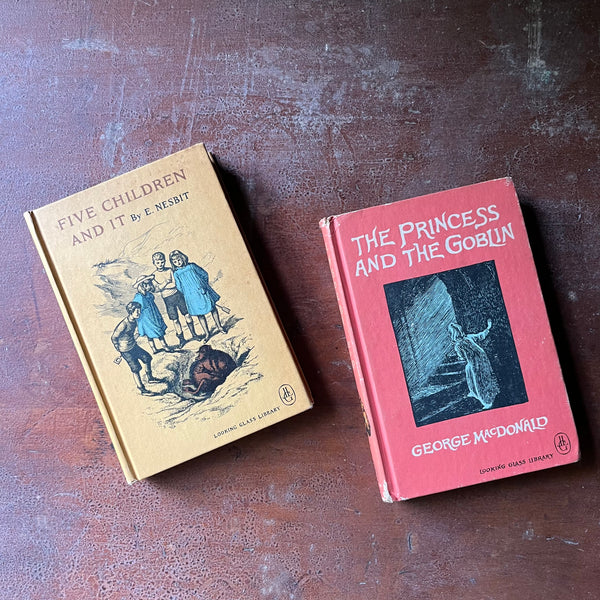 Pair of Vintage Looking Glass Library Books: The Princess and the Gobl ...