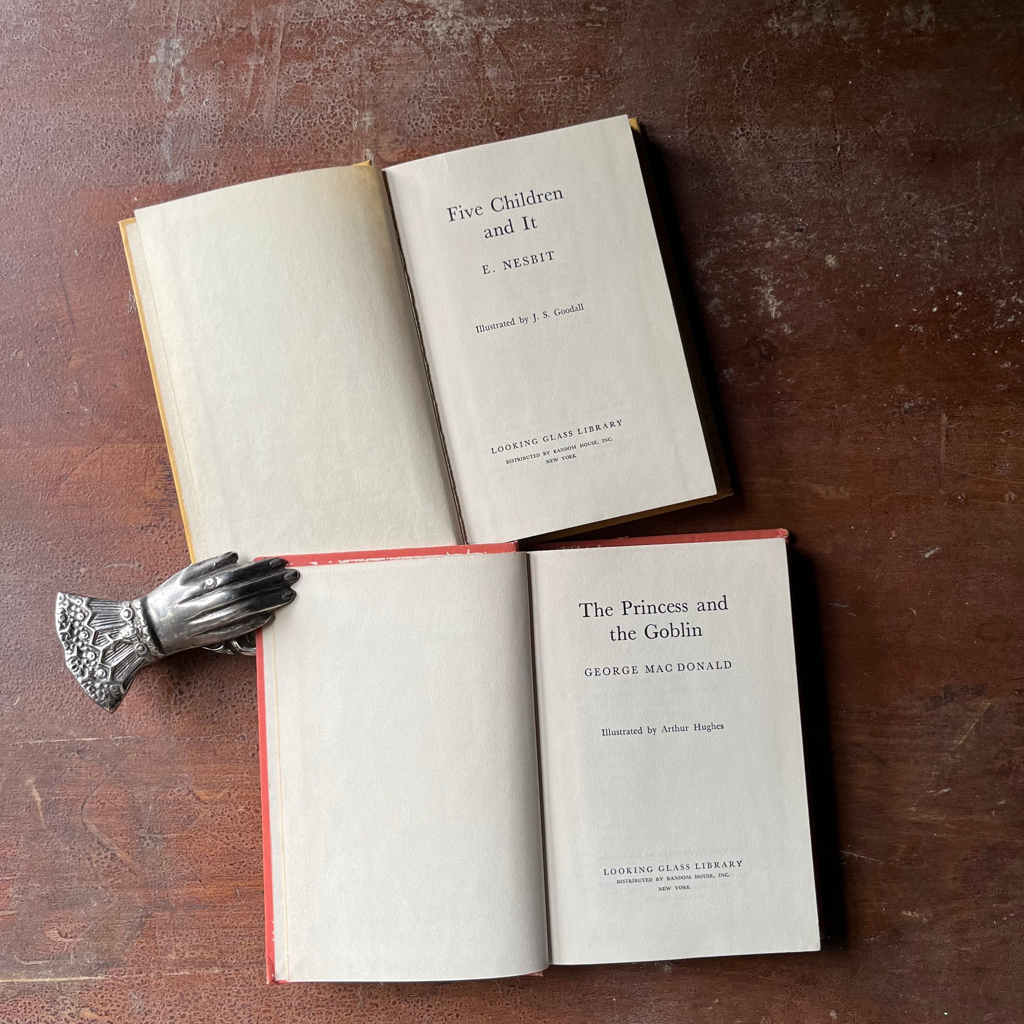 Pair of Vintage Looking Glass Library Books: The Princess and the Gobl ...