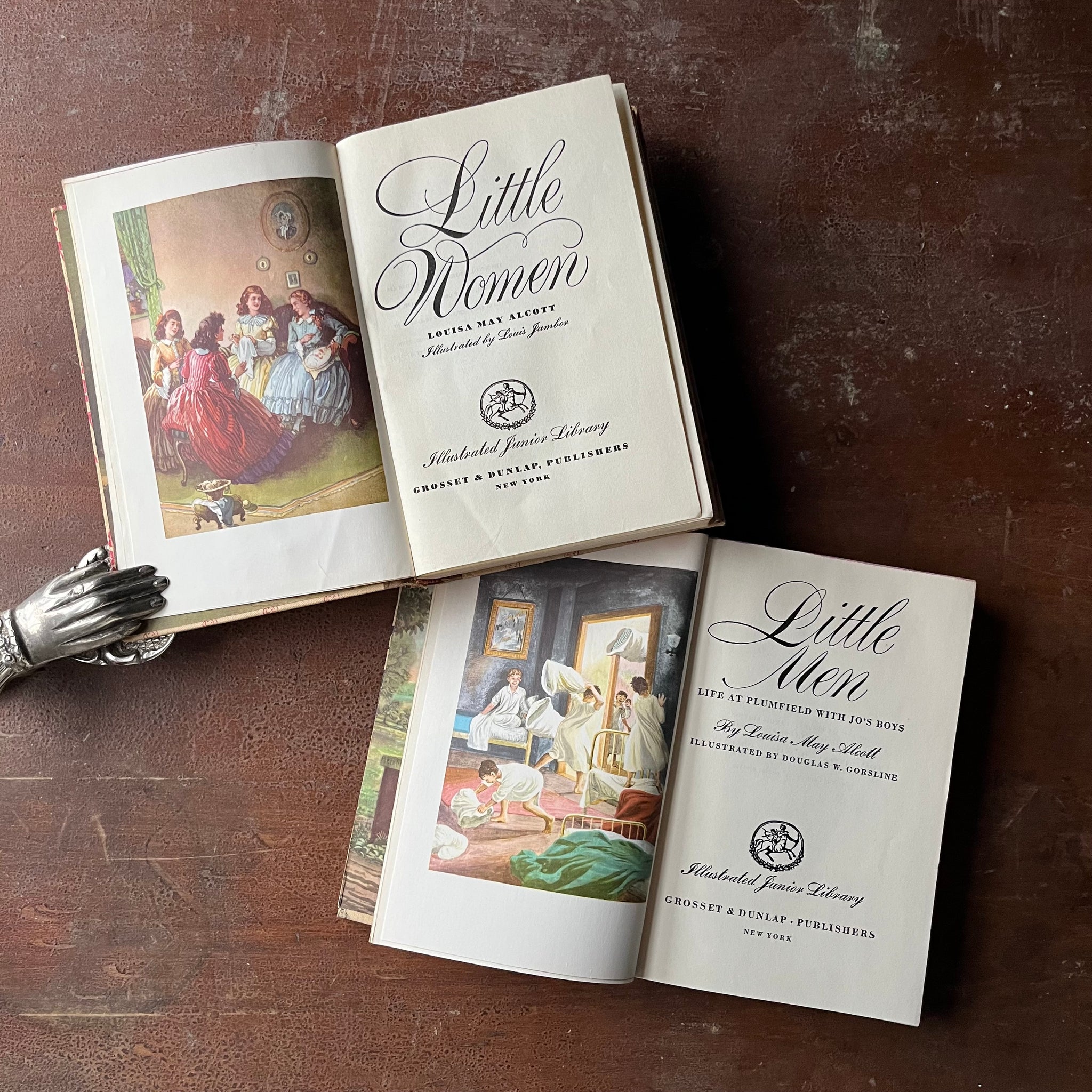 Pair of Illustrated Junior Library Editions: Little Women and Little M ...