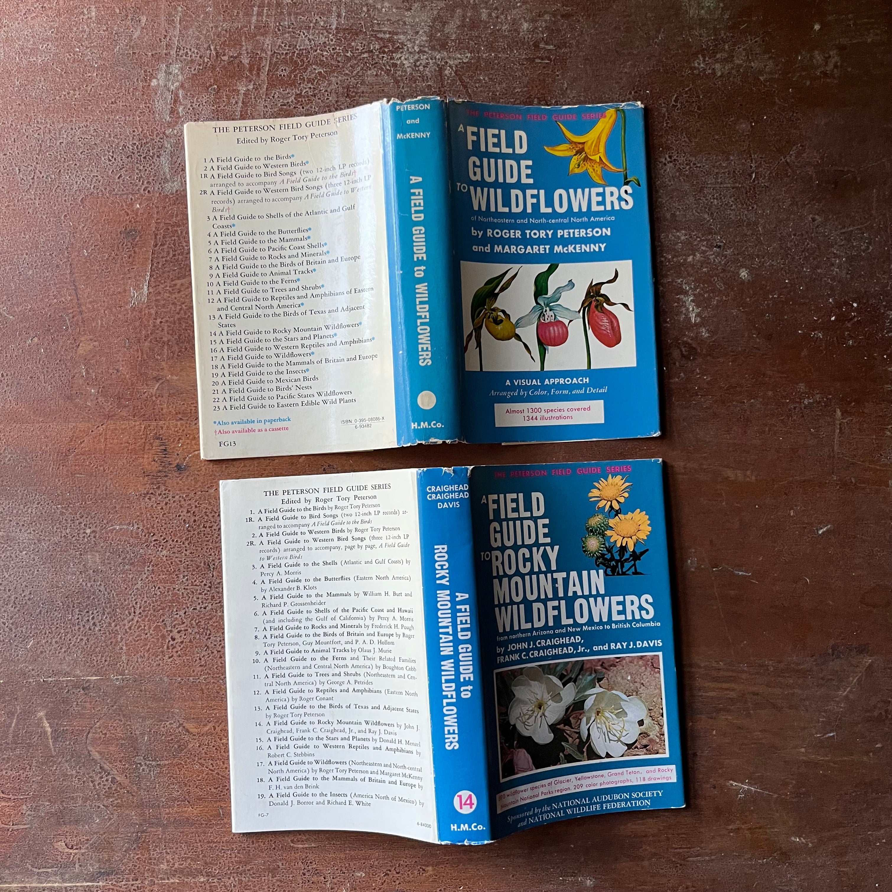 Pair of Peterson Field Guides - Wildflowers & Rocky Mountain Wildflowe ...