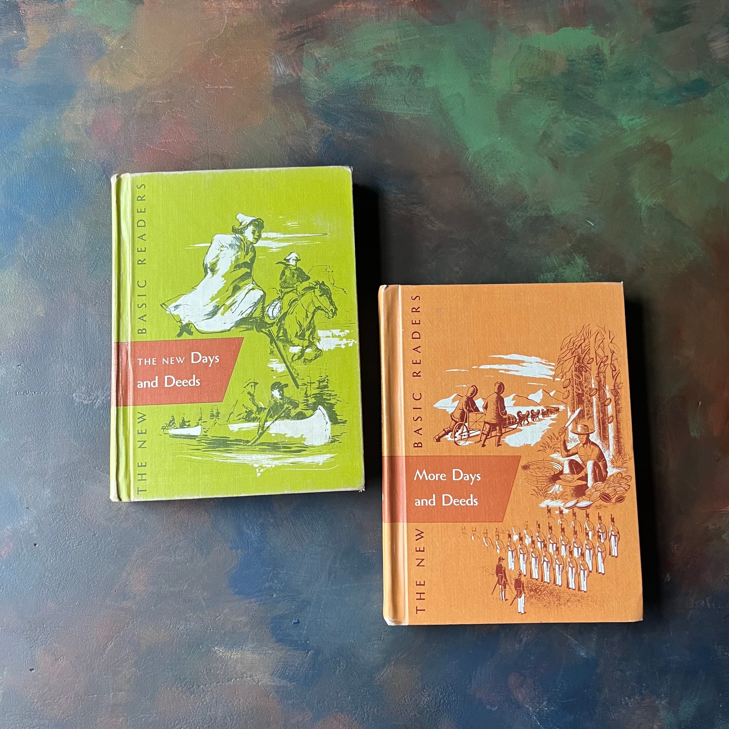Pair of The New Basic Readers - Dick & Jane School Books - Log Cabin ...