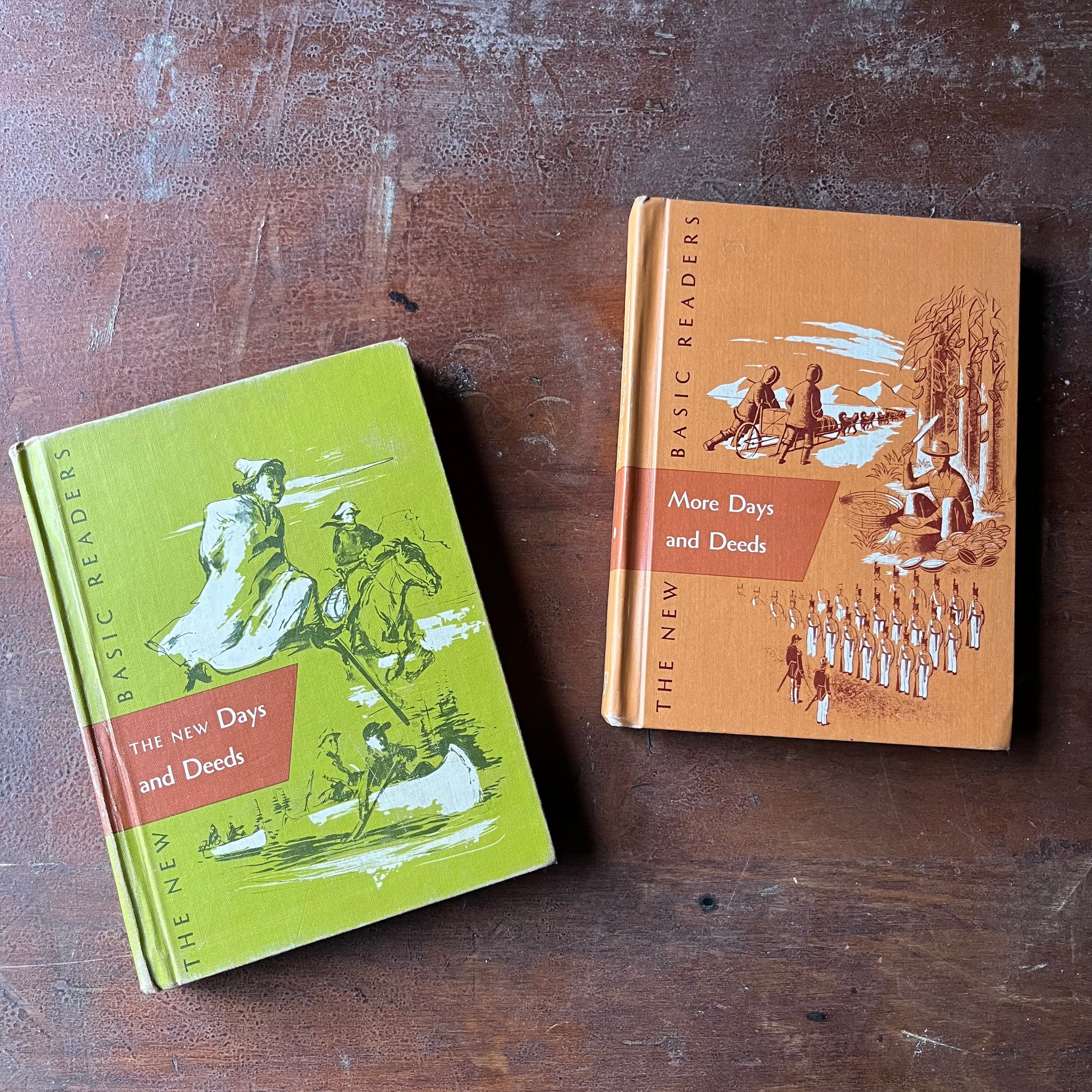 Pair of The New Basic Readers - Dick & Jane School Books - Log Cabin ...