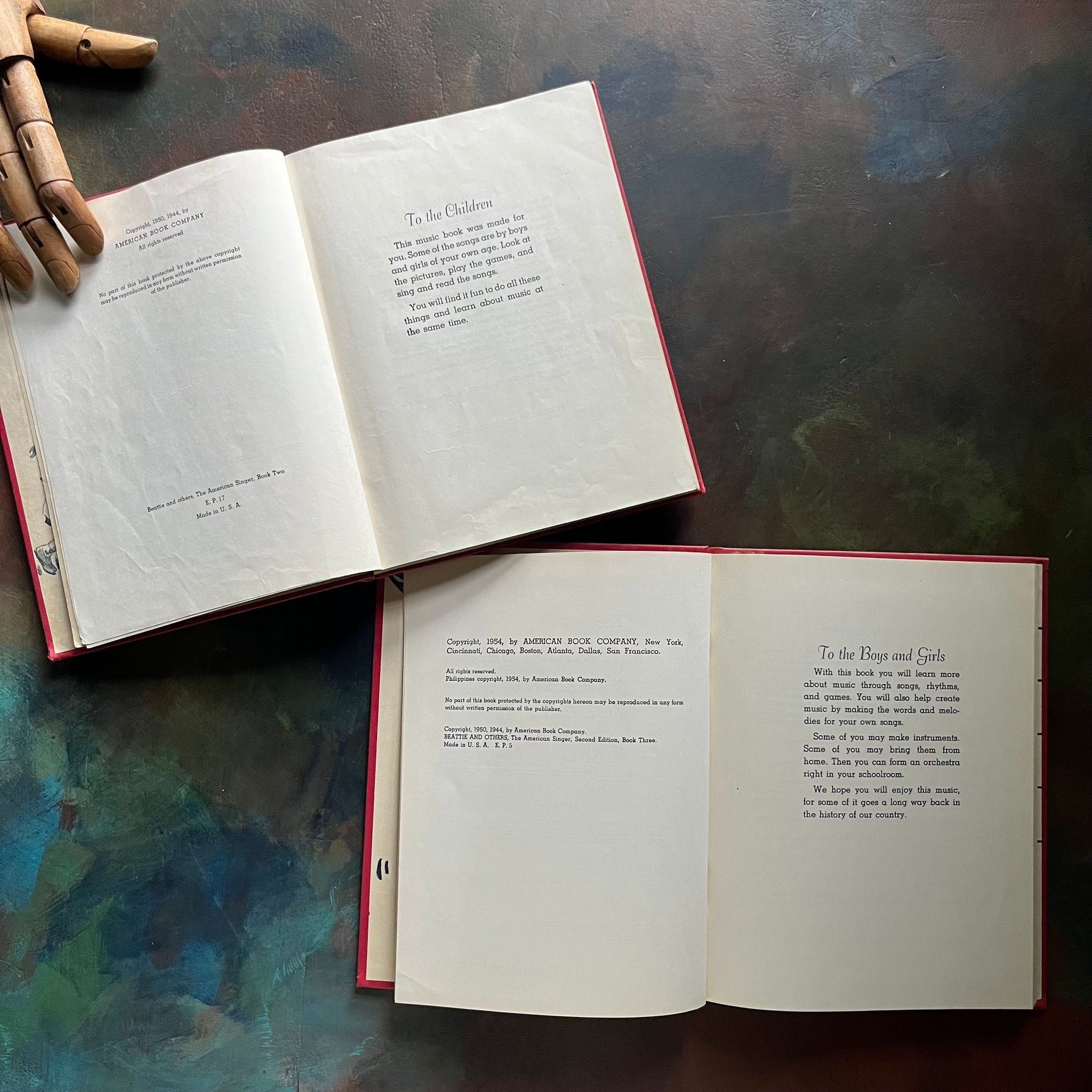 The American Singer Book 2 and 3 - Vintage Music Books for Children ...