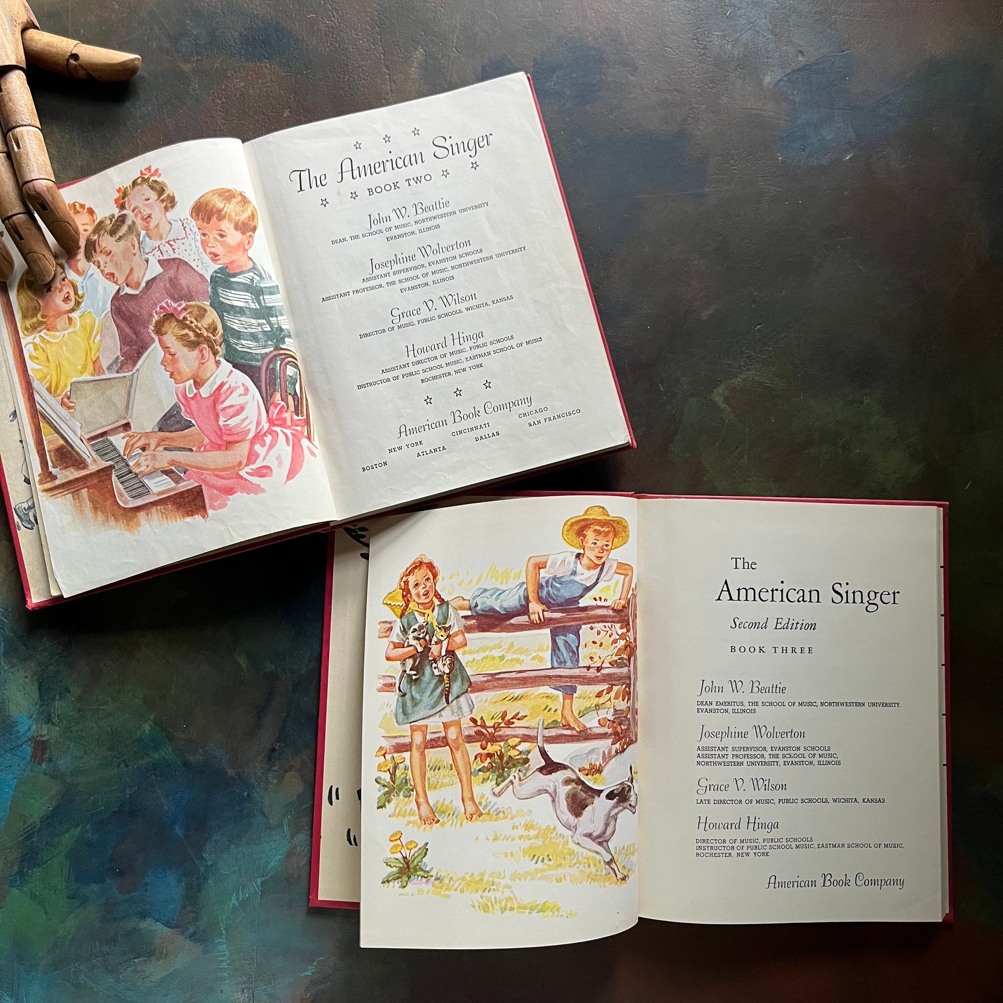 The American Singer Book 2 and 3 - Vintage Music Books for Children ...