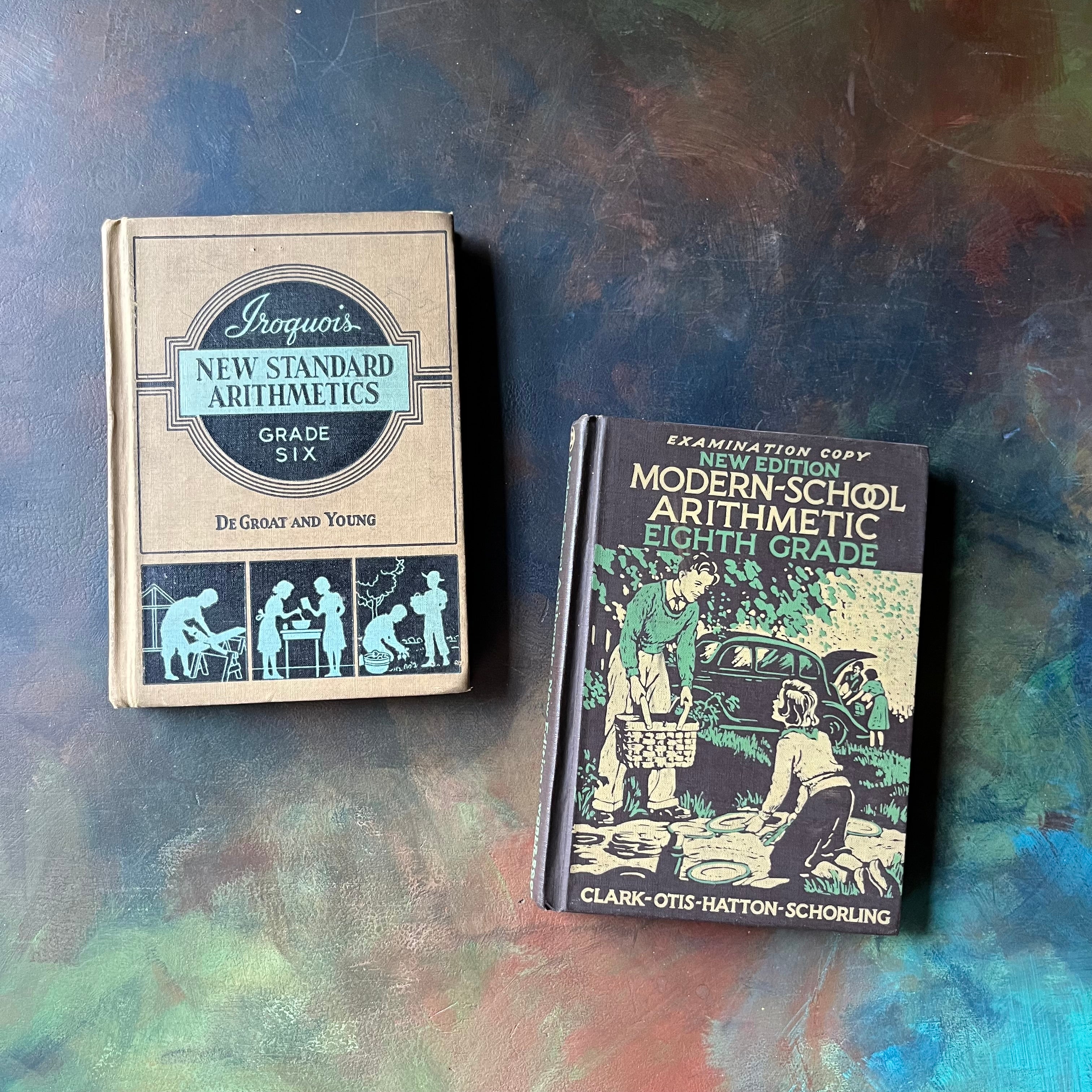 Vintage children's schoolbooks for sale - Log Cabin Vintage