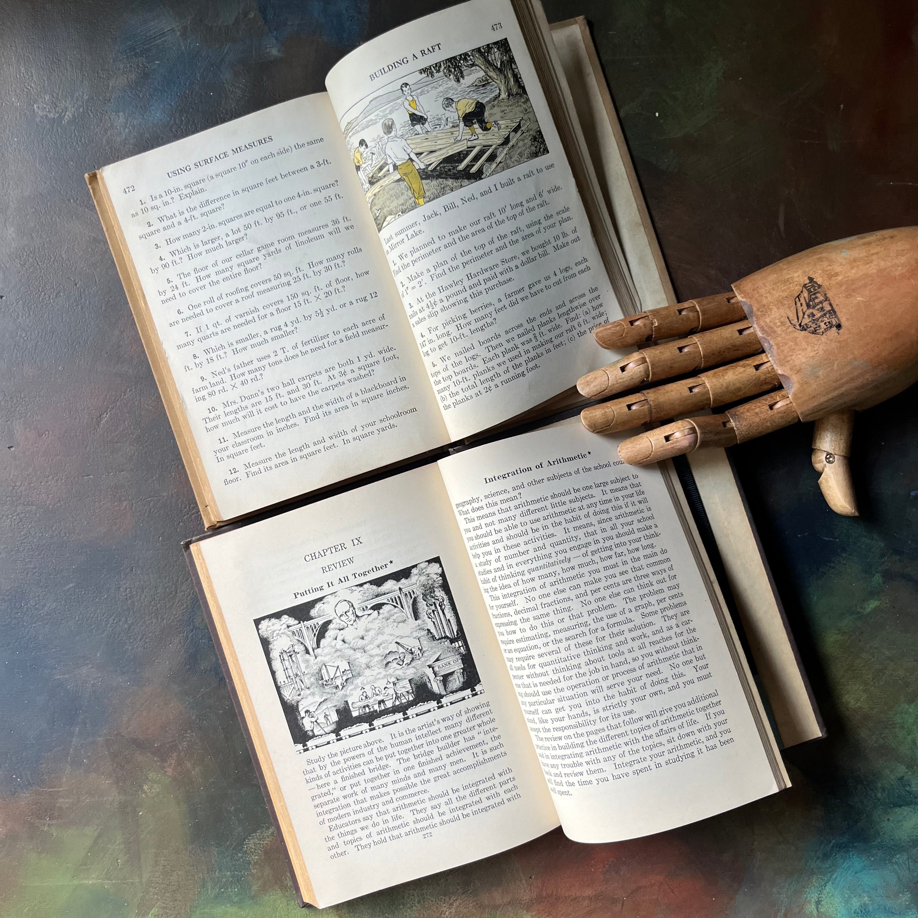 Pair of Vintage Arithmetic School Books for sale - Log Cabin Vintage