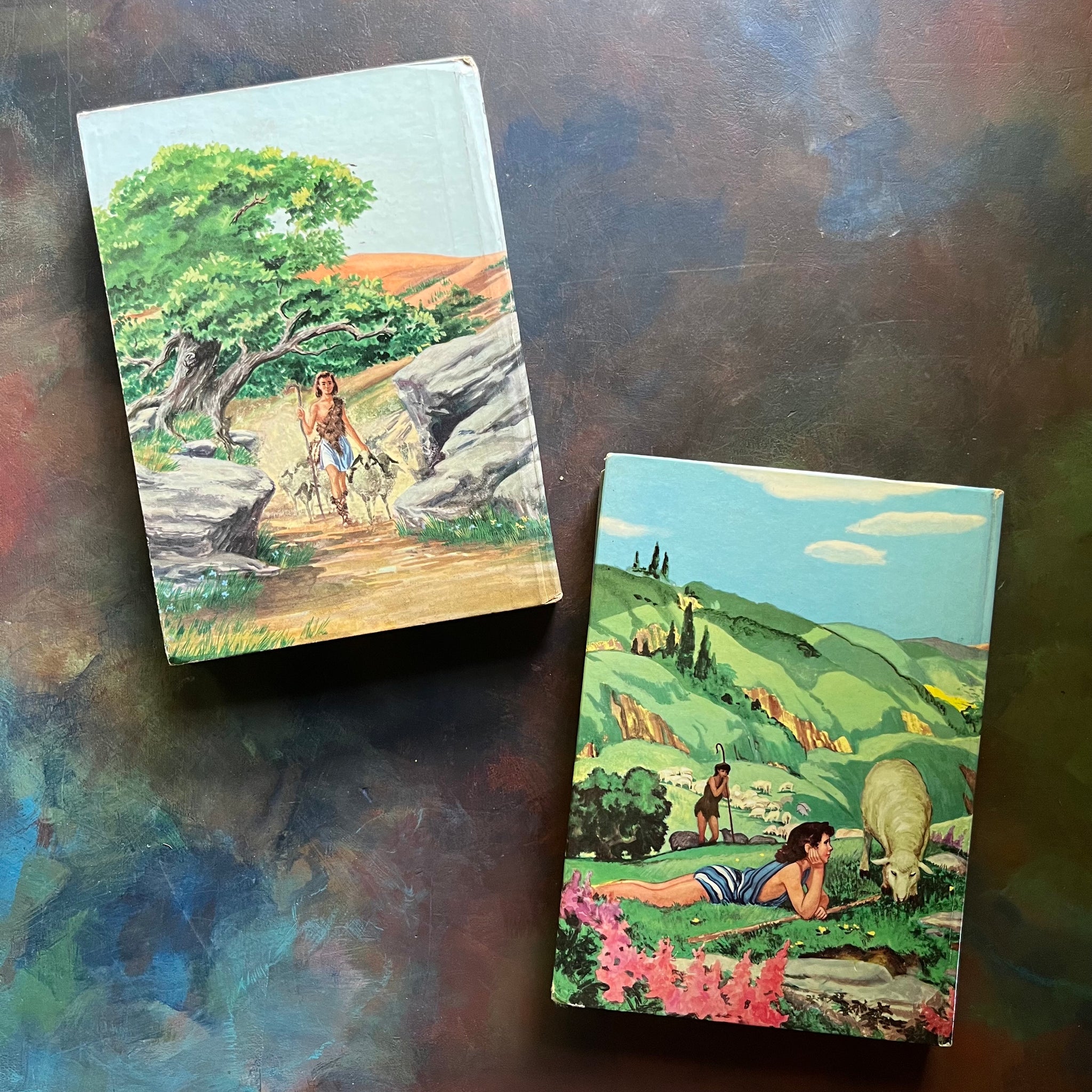 Pair of Whitman Giant Books: 365 Bedtime Bible Stories & Bible Stories ...