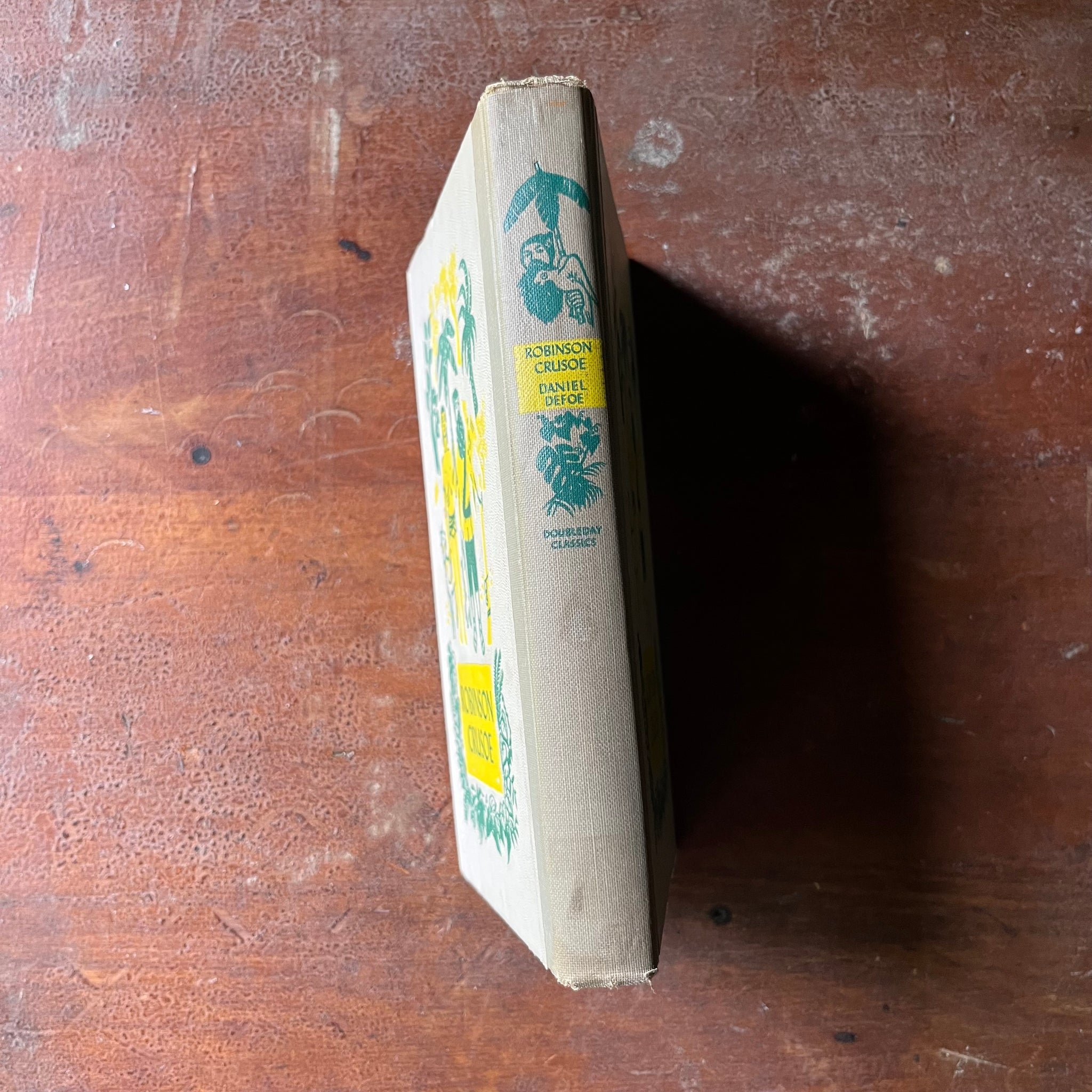 Robinson Crusoe - a 1945 Junior Deluxe Editions Hardcover Book - Log ...