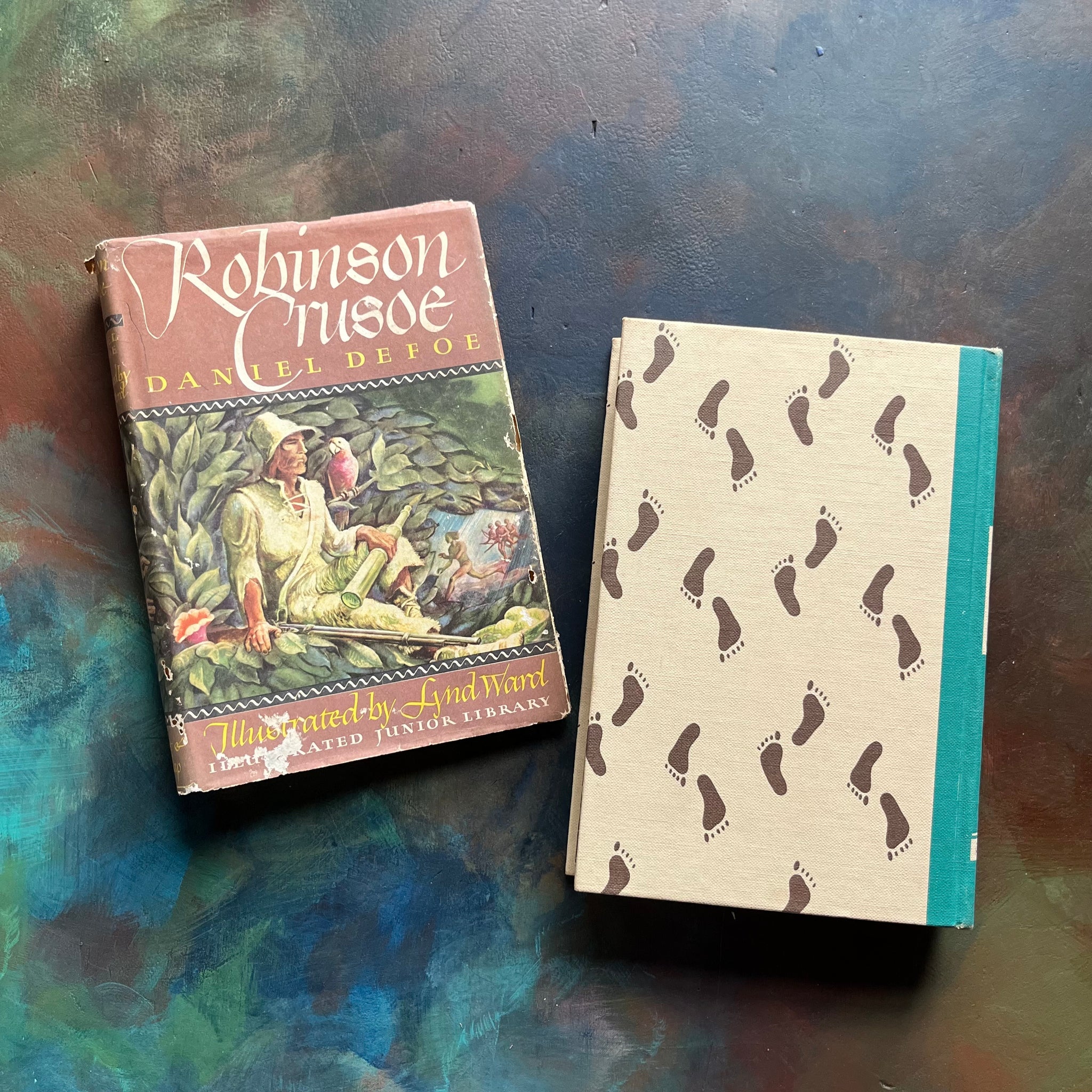 Robinson Crusoe by Daniel Defoe - a 1946 Illustrated Junior Library Ed ...