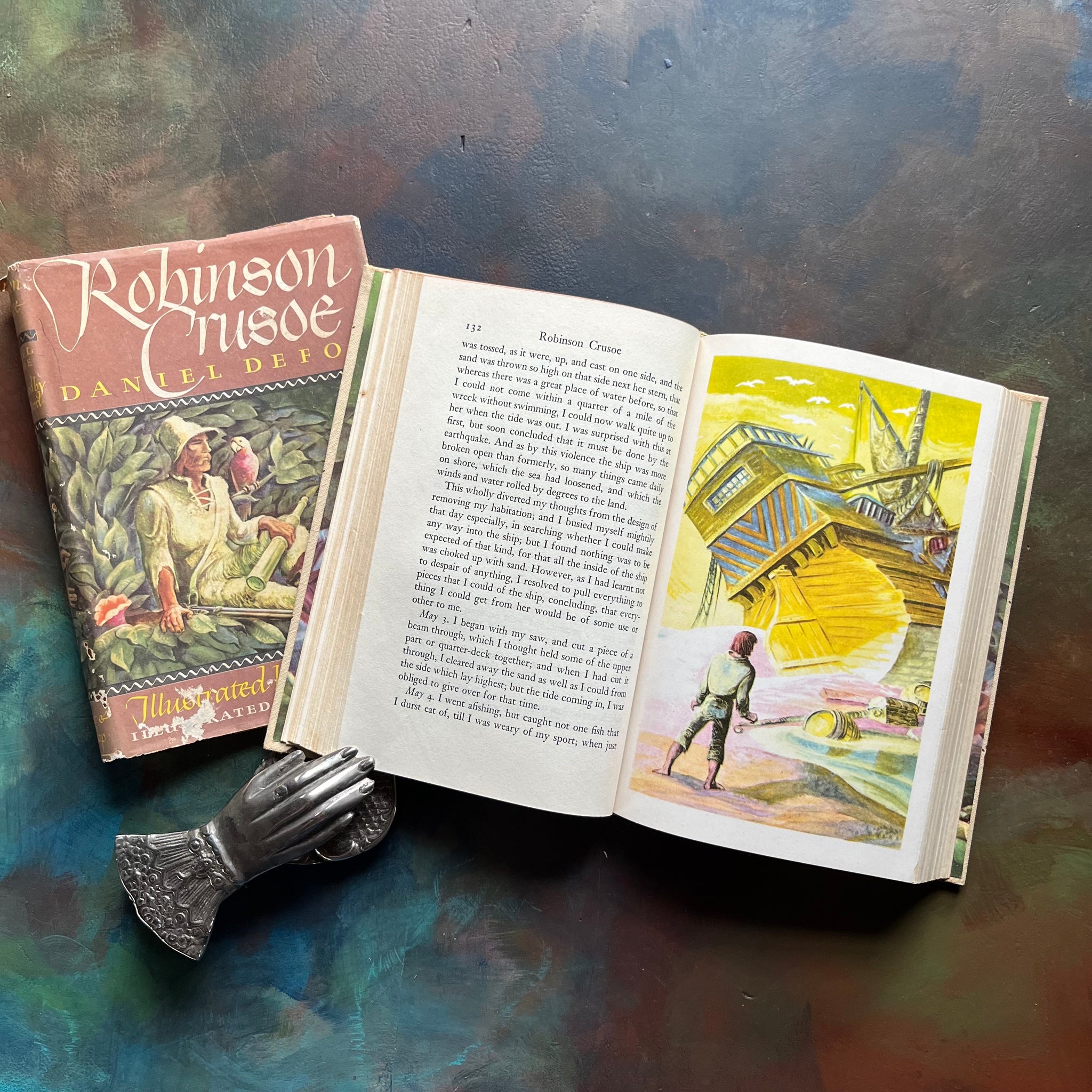 Robinson Crusoe by Daniel Defoe - a 1946 Illustrated Junior Library Ed ...